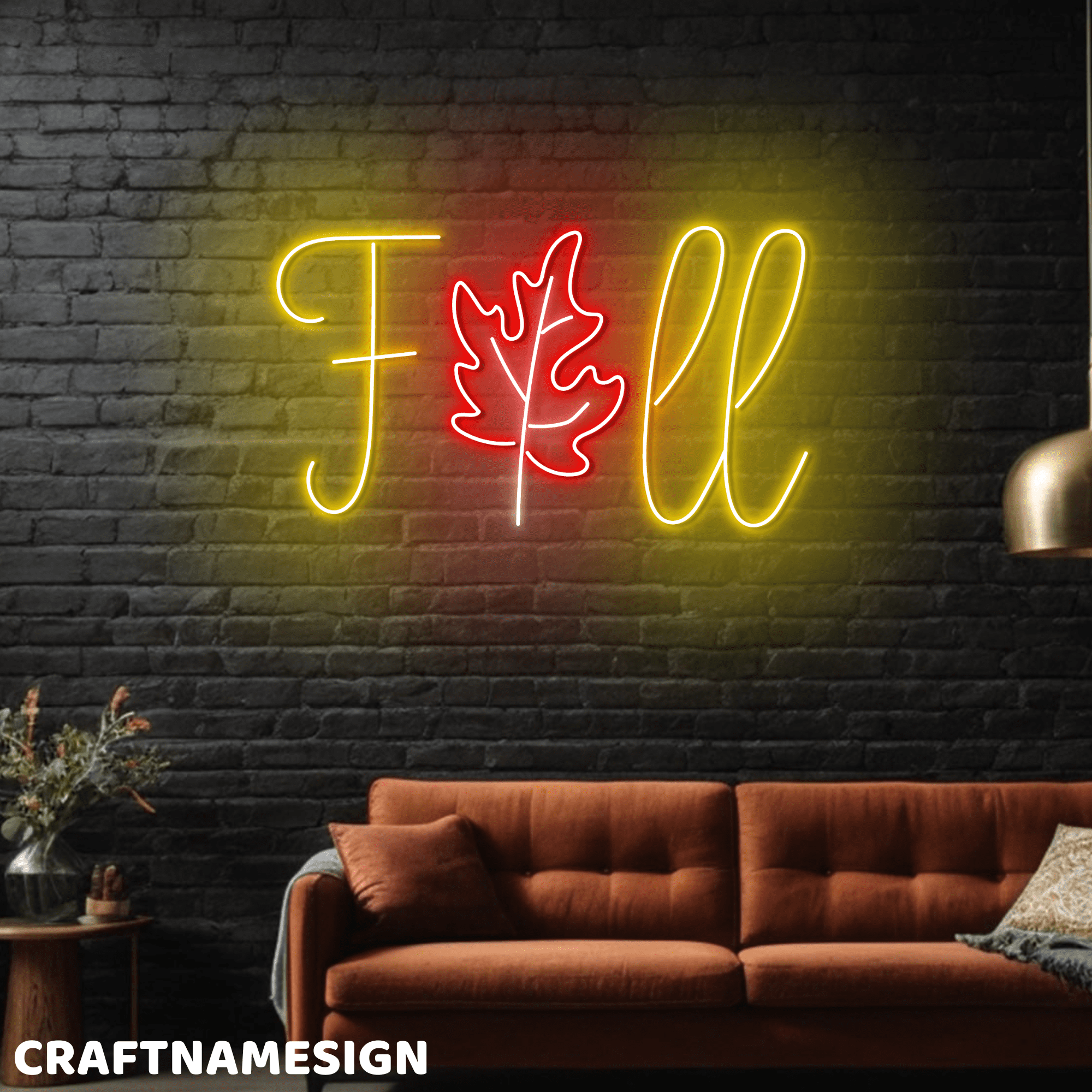 Craftnamesign Fall Neon Light, Hello Autumn LED Sign For Store Wall Art ...