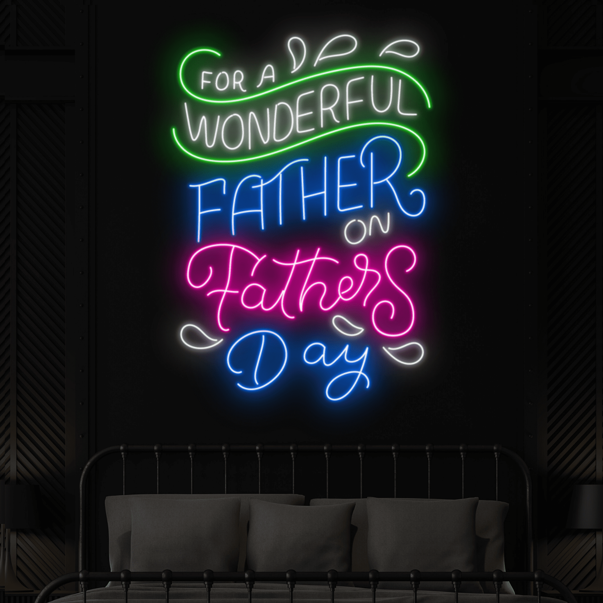 Craftnamesign Father Day Neon Sign, Father Day Decor, Dad Quotes LED ...
