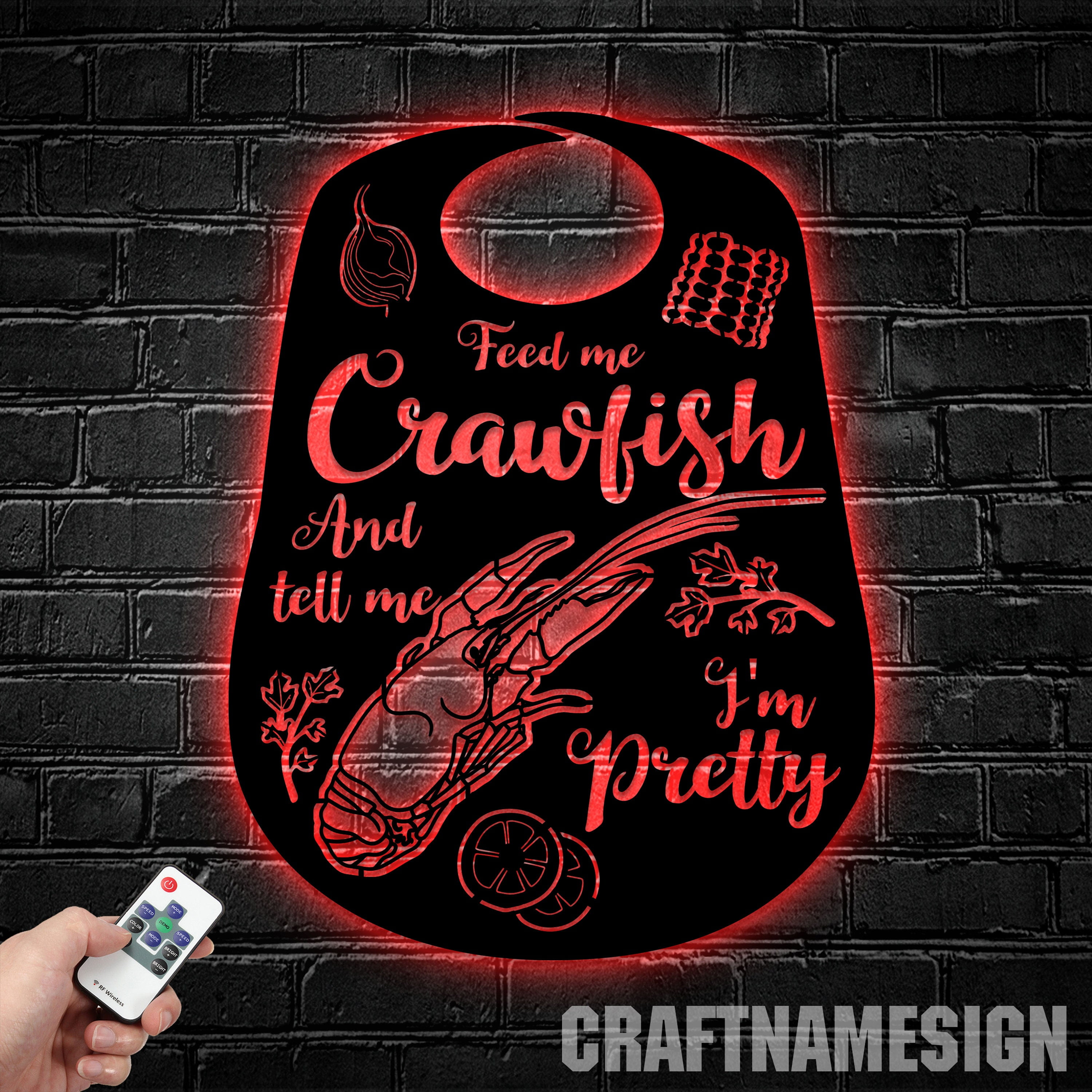 Craftnamesign Feed Me Crawfish and Tell Me I'm Pretty Metal Sign ...