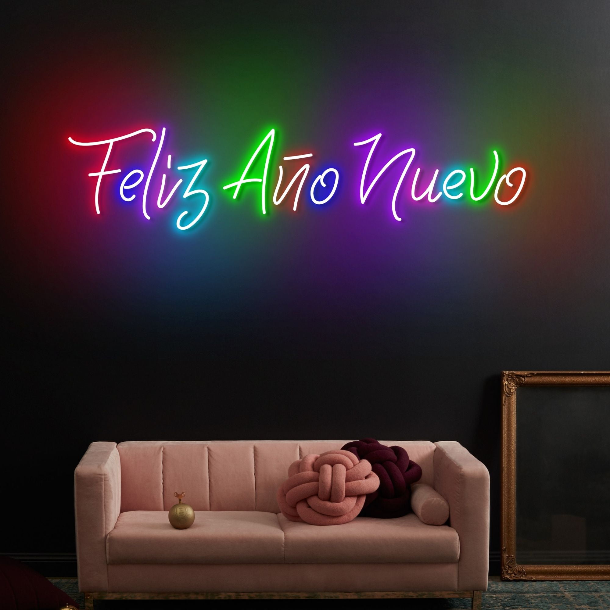 Craftnamesign Feliz Ano Nuevo Neon Sign, Happy New Year Led Light ...