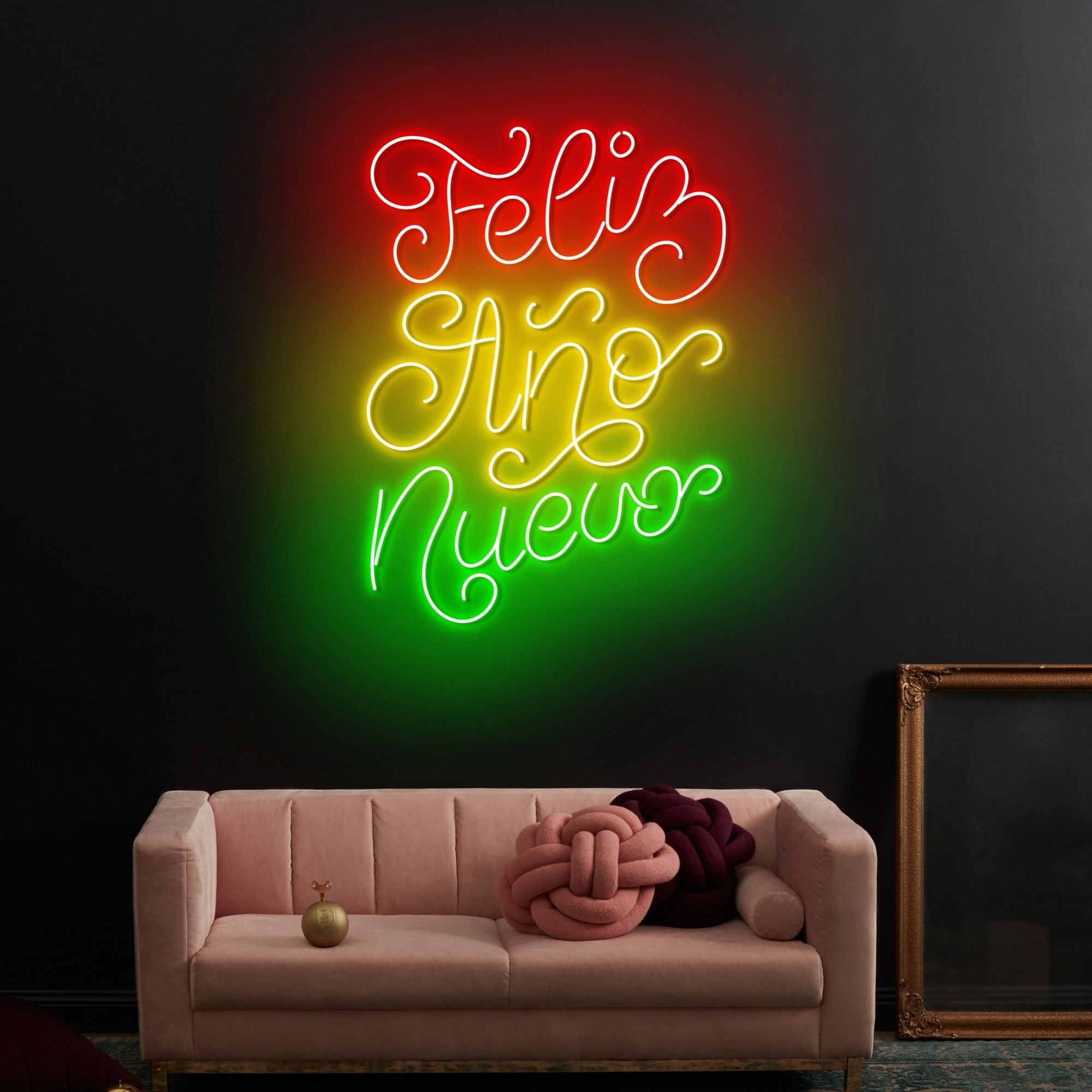 Craftnamesign Feliz Ano Nuevo Neon Sign, Happy New Year Led Light ...