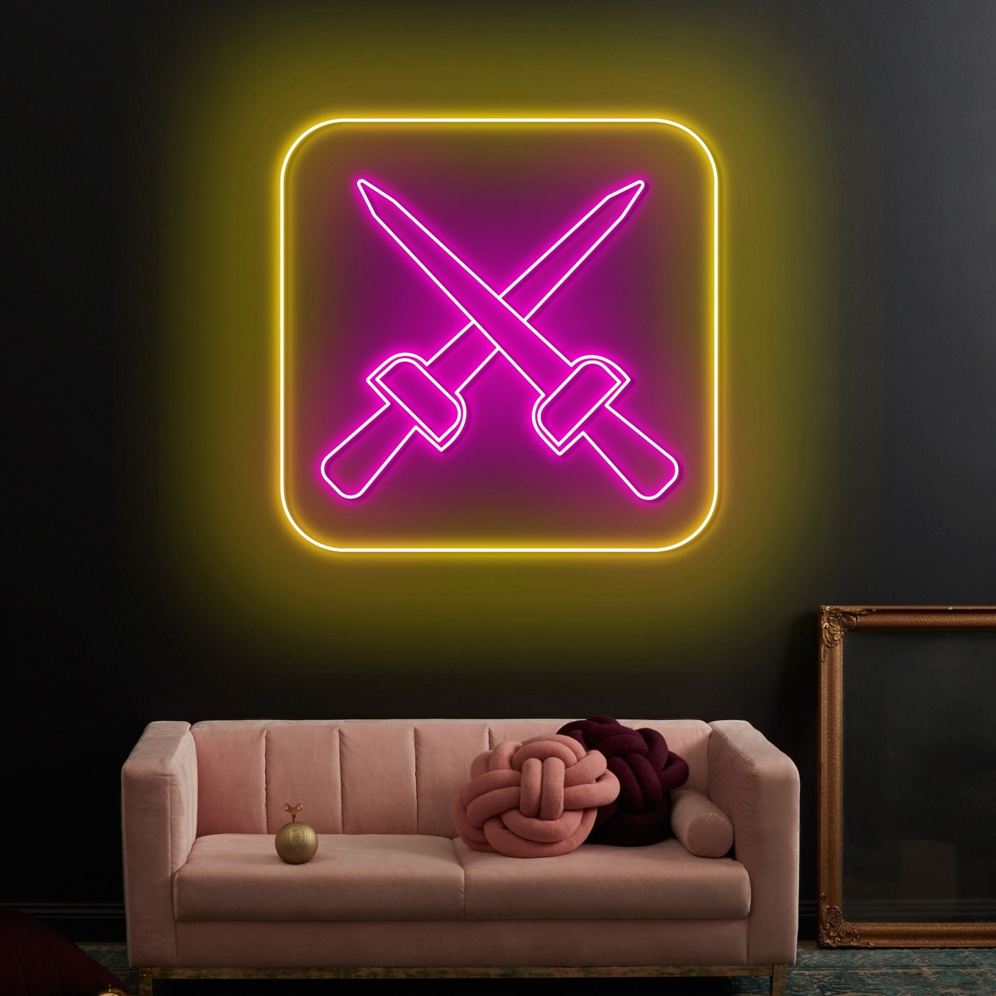 Craftnamesign Fencing Neon Light, Fencing Symbol Led Sign, Fencing Club ...