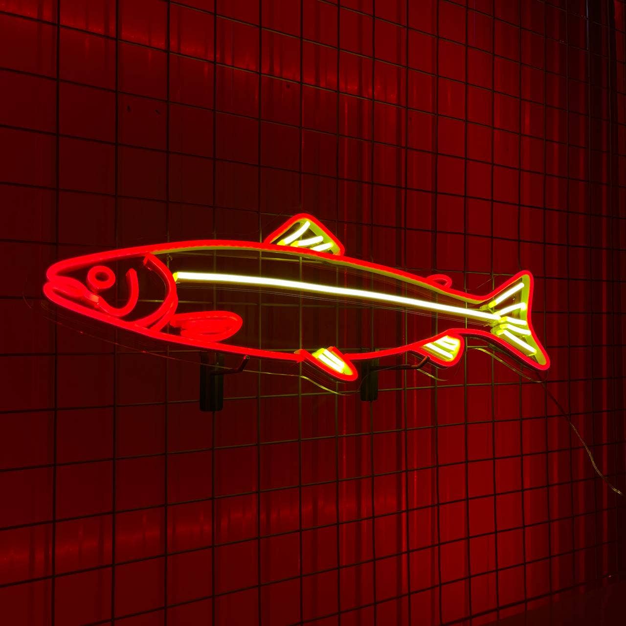 Craftnamesign Fish Neon Sign, Animal Wall Art, Seafood Restaurant Decor ...