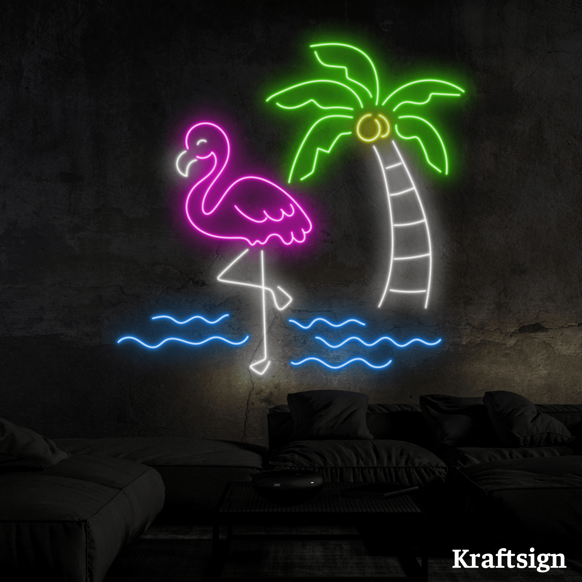 Craftnamesign Flamingo Neon Sign, Flamingo Lover Gift, Bedroom Decor ...