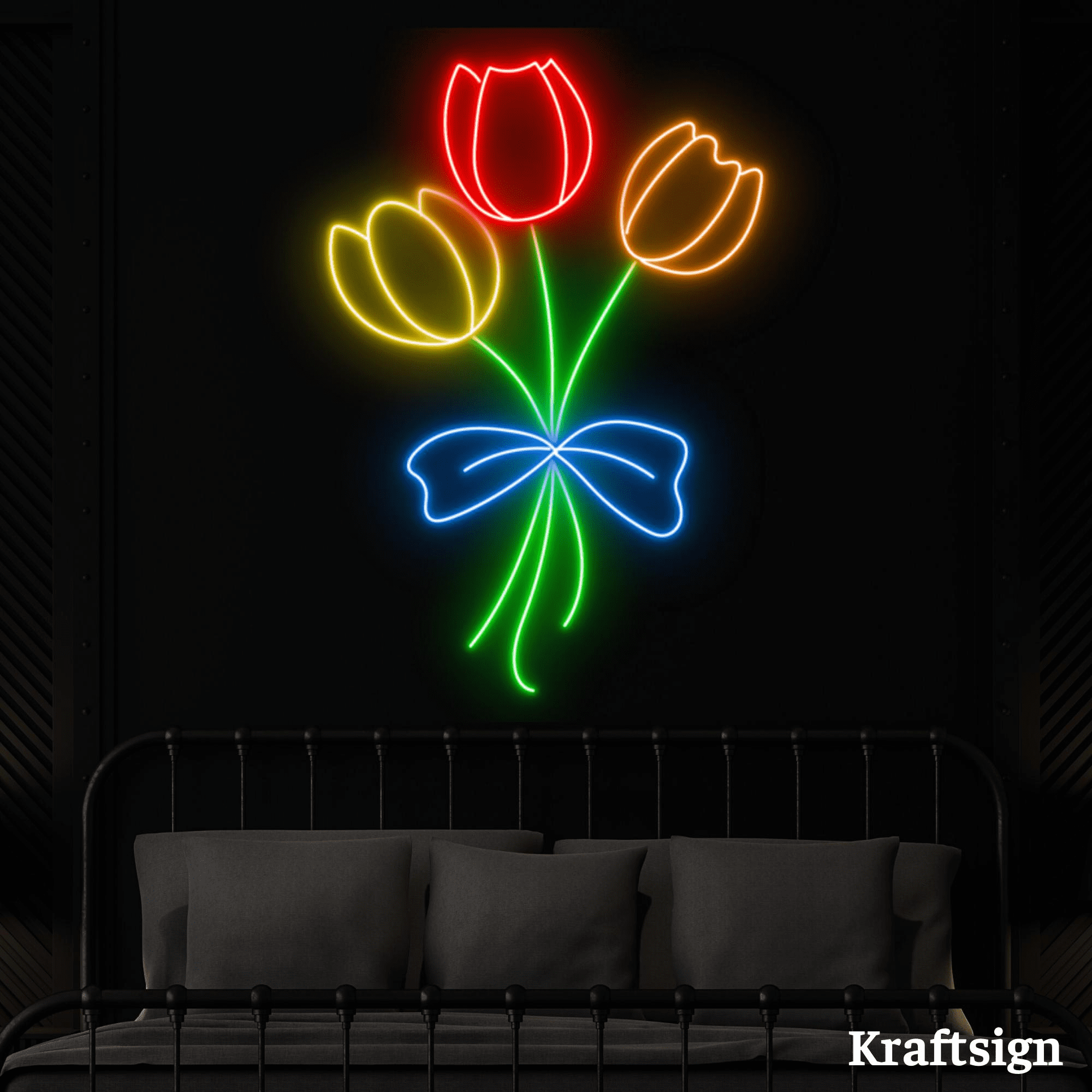 Craftnamesign Flower Neon Sign Wall Decor, Flower Shop LED Sign Wall ...