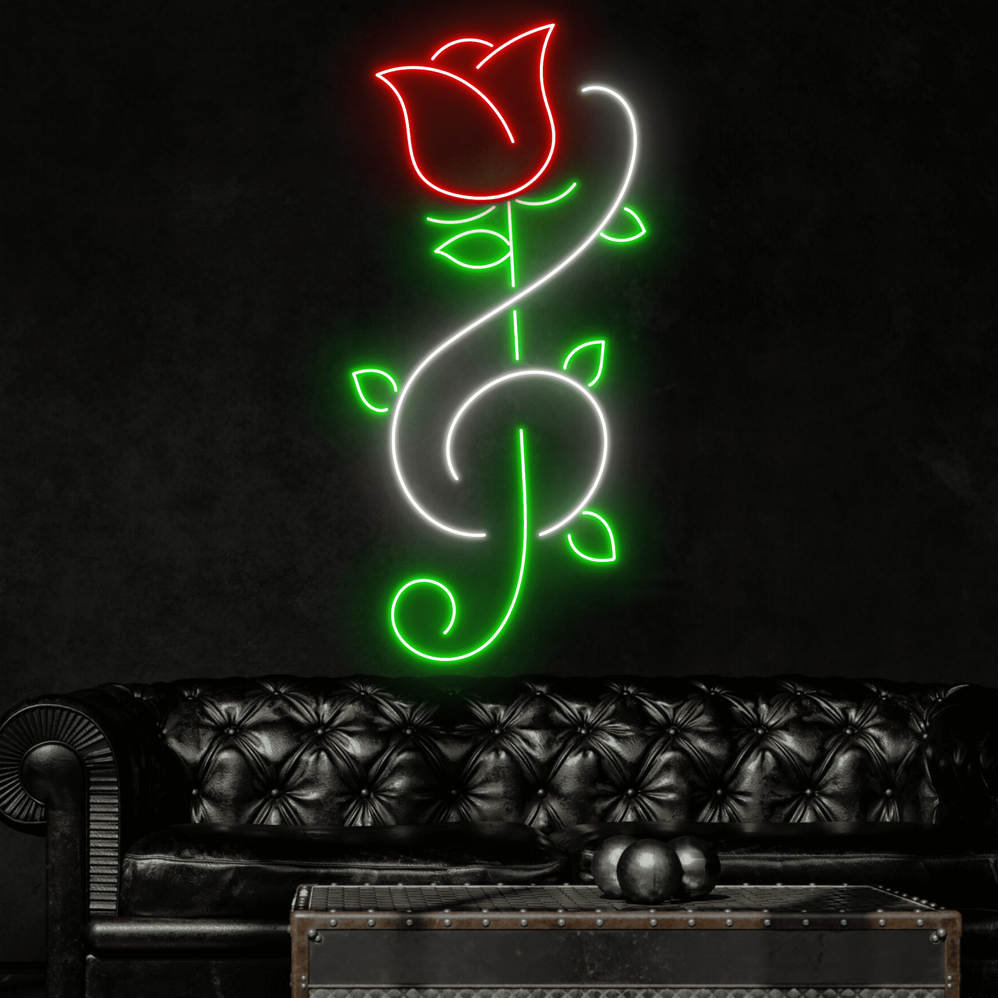 Craftnamesign Flower Song Neon Sign, Bedroom Wall Decor, Flower Wall ...