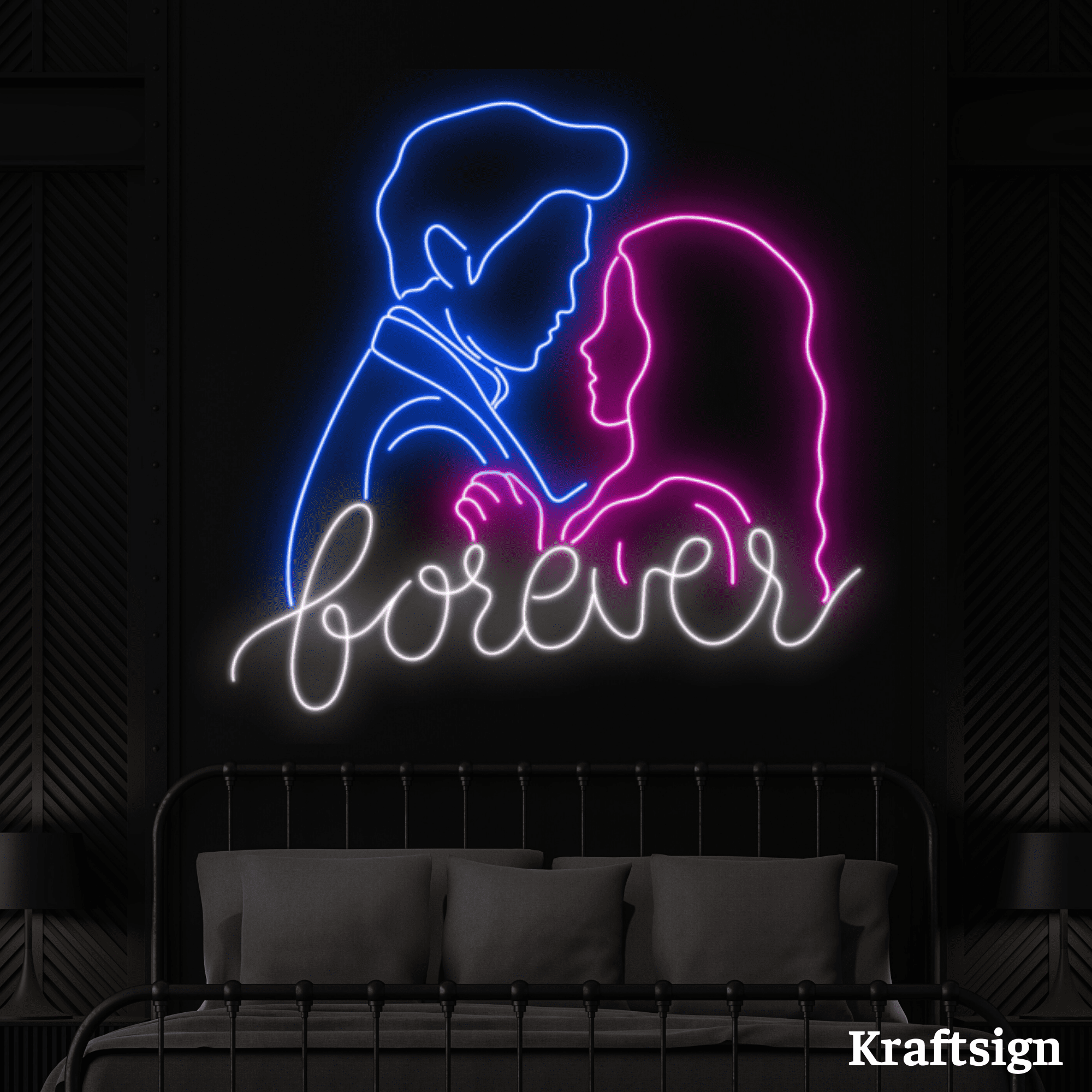 Craftnamesign Forever Neon Sign, Couple Room Decor, Wedding Party Decor ...