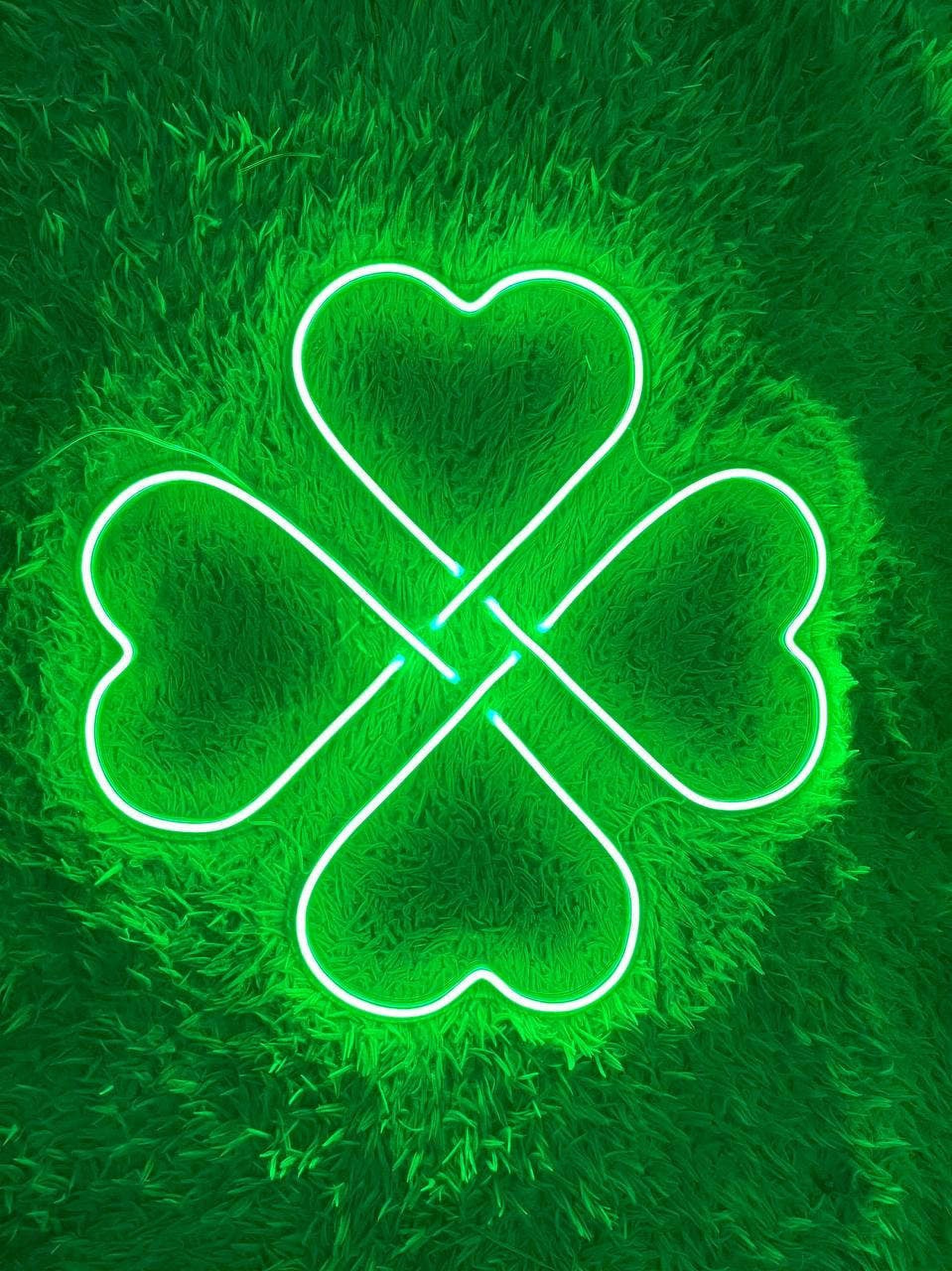 Craftnamesign Four Leaf Clover Neon LED Light Signs 18" x 18" for ...