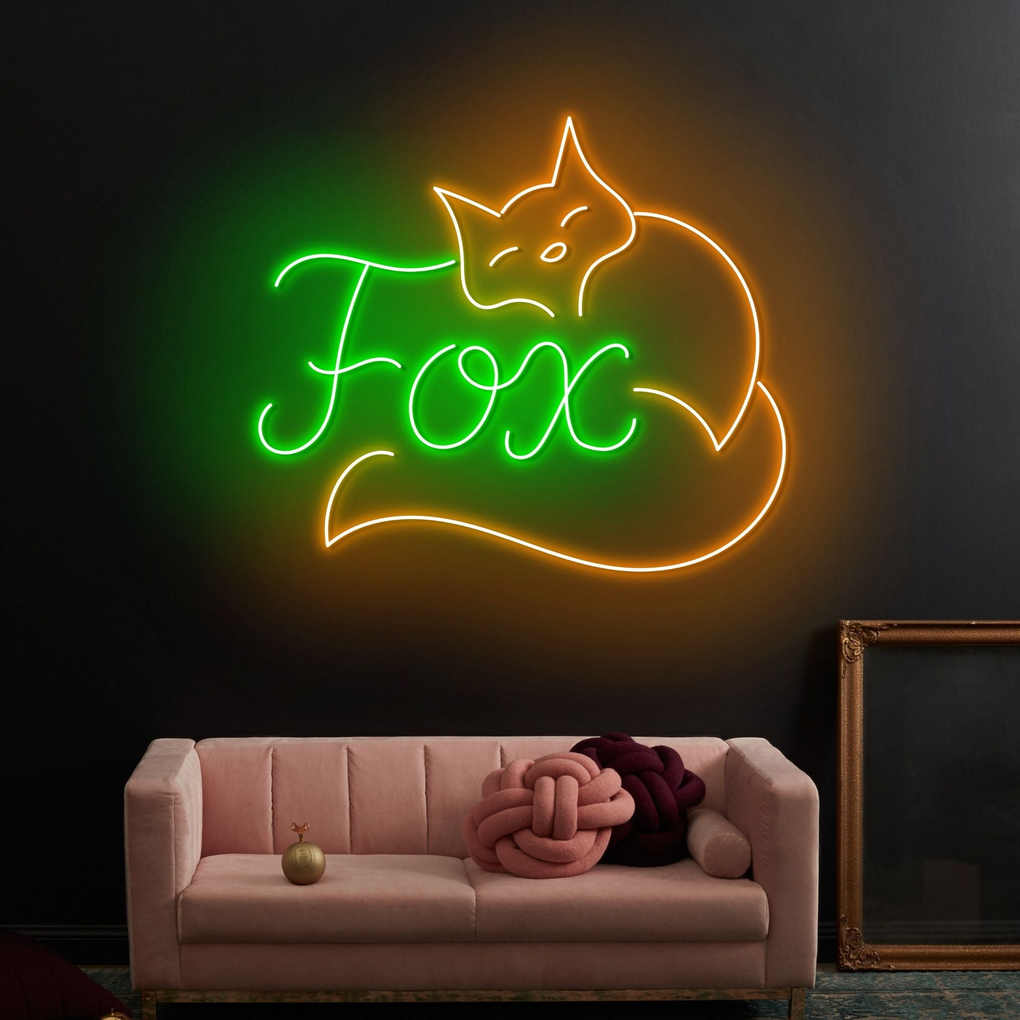 Craftnamesign Fox Neon Sign, Fox LED Light Artwork, Fox Wild Animal ...