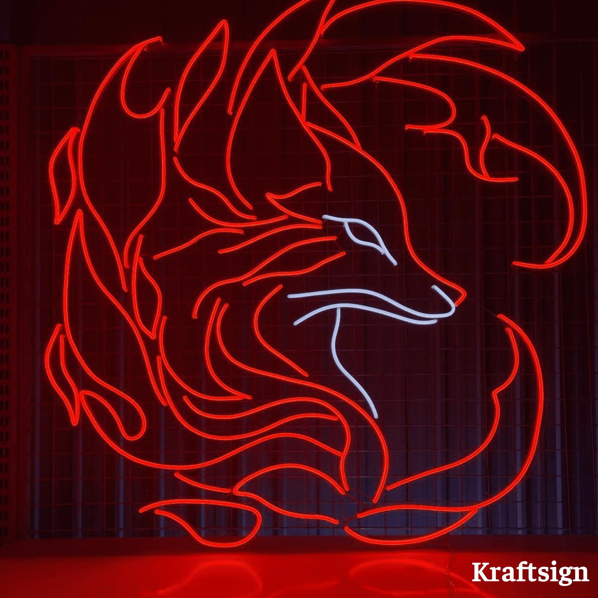 Craftnamesign Fox Neon Sign, Men Cave Decor, Cool Fox LED Sign, Room ...