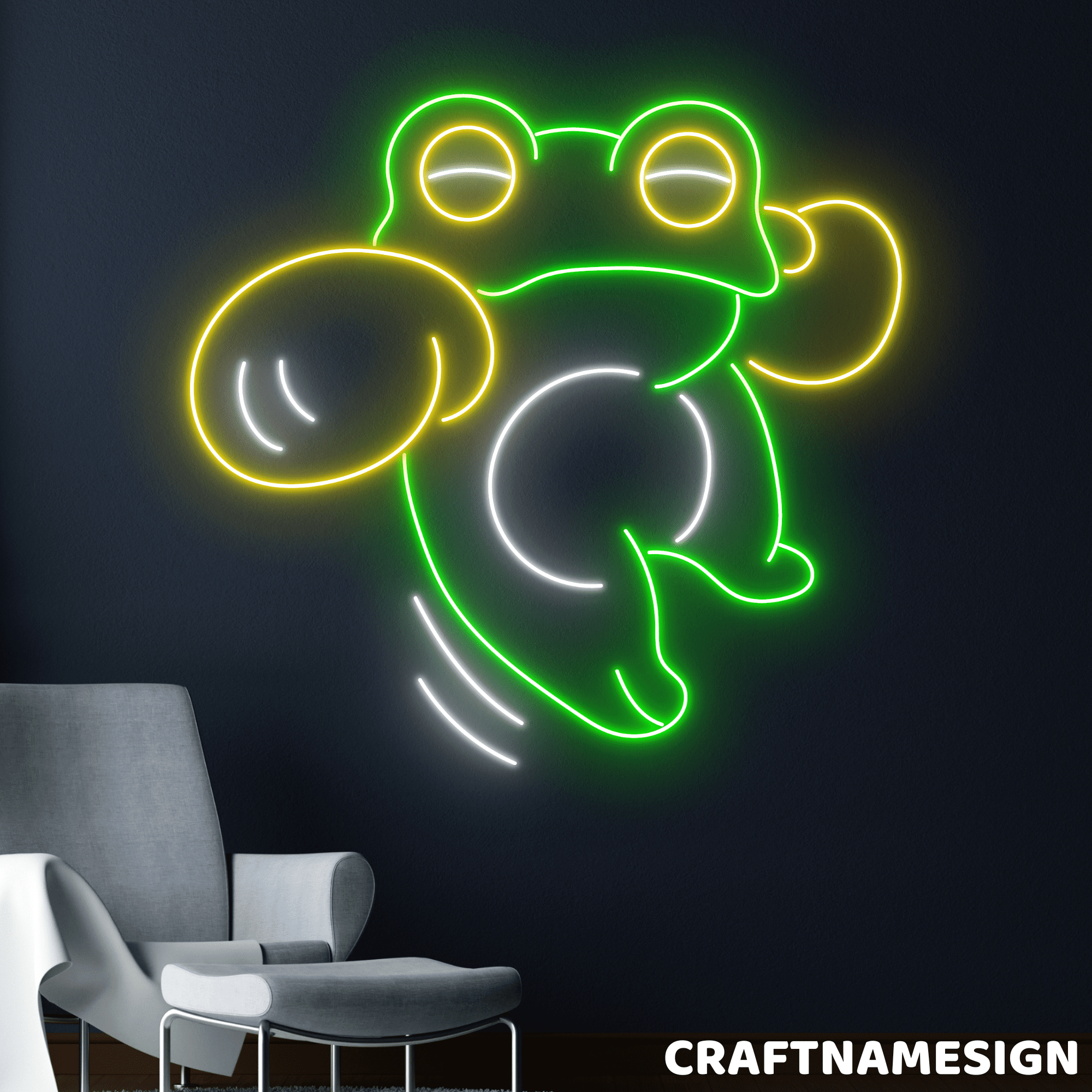 Craftnamesign Frog Boxing Neon Sign, Boxing Club Wall Art, Kids Zone ...