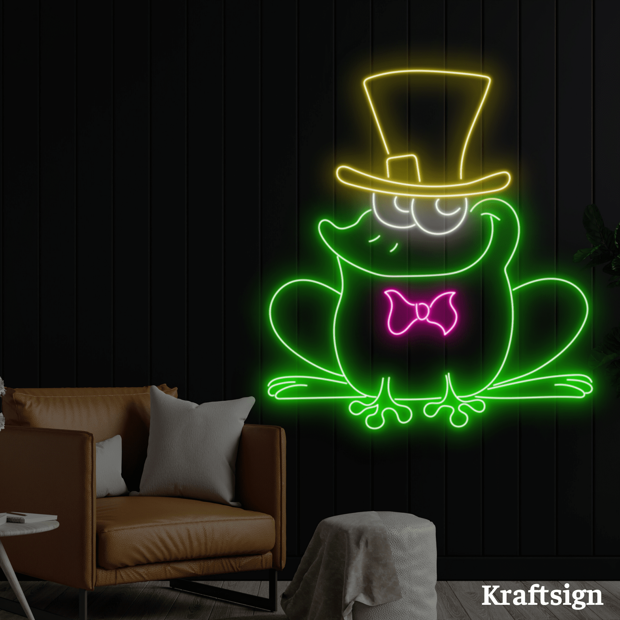 Craftnamesign Frog Cute Neon sign, Patrick Day Gifts Decor, Nursery ...