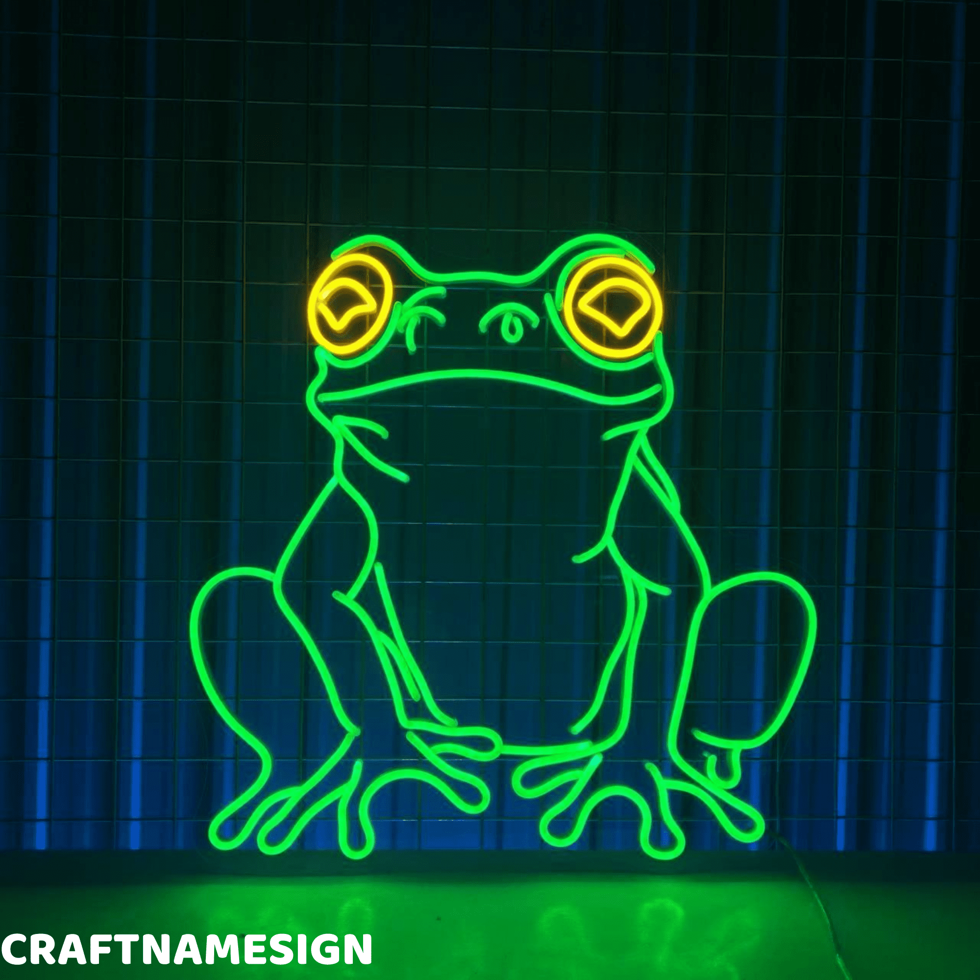 Craftnamesign Frog Neon Sign, Bar Pub Led Light Wall Art, Animal Wall ...