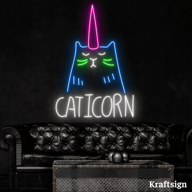 Craftnamesign Funny Cat Neon Sign, Cat LED Sign, Cat Wall Art, Cat ...