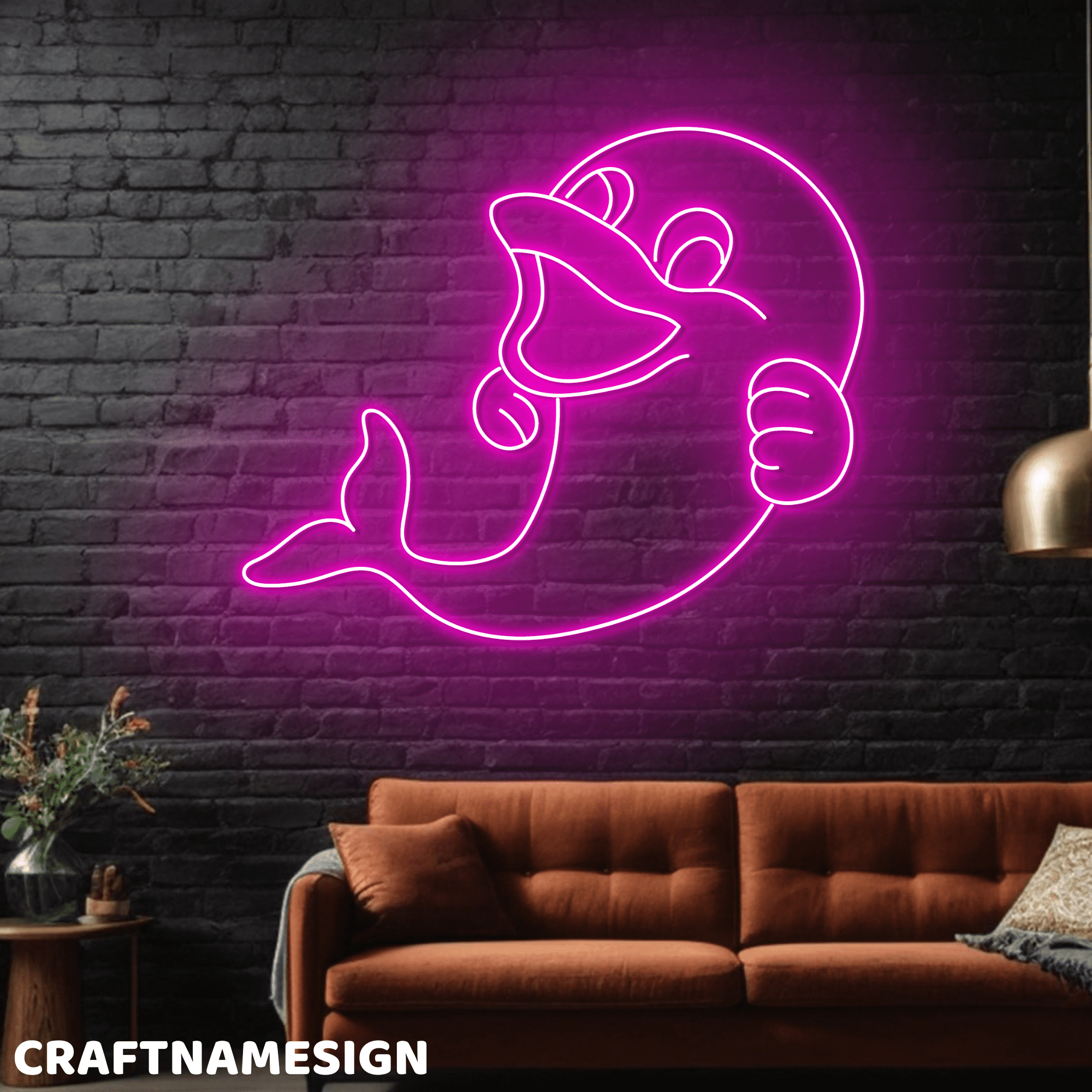 Craftnamesign Funny Dolphin Neon Light For Wall Decor, Kids Zone LED ...