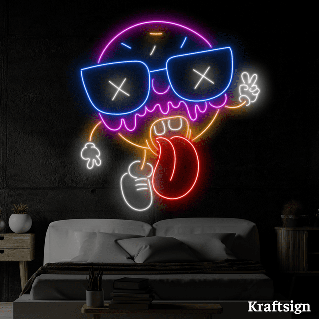 Craftnamesign Funny Donut Neon Sign, Donut Shop Decor, Bakery LED Sign ...