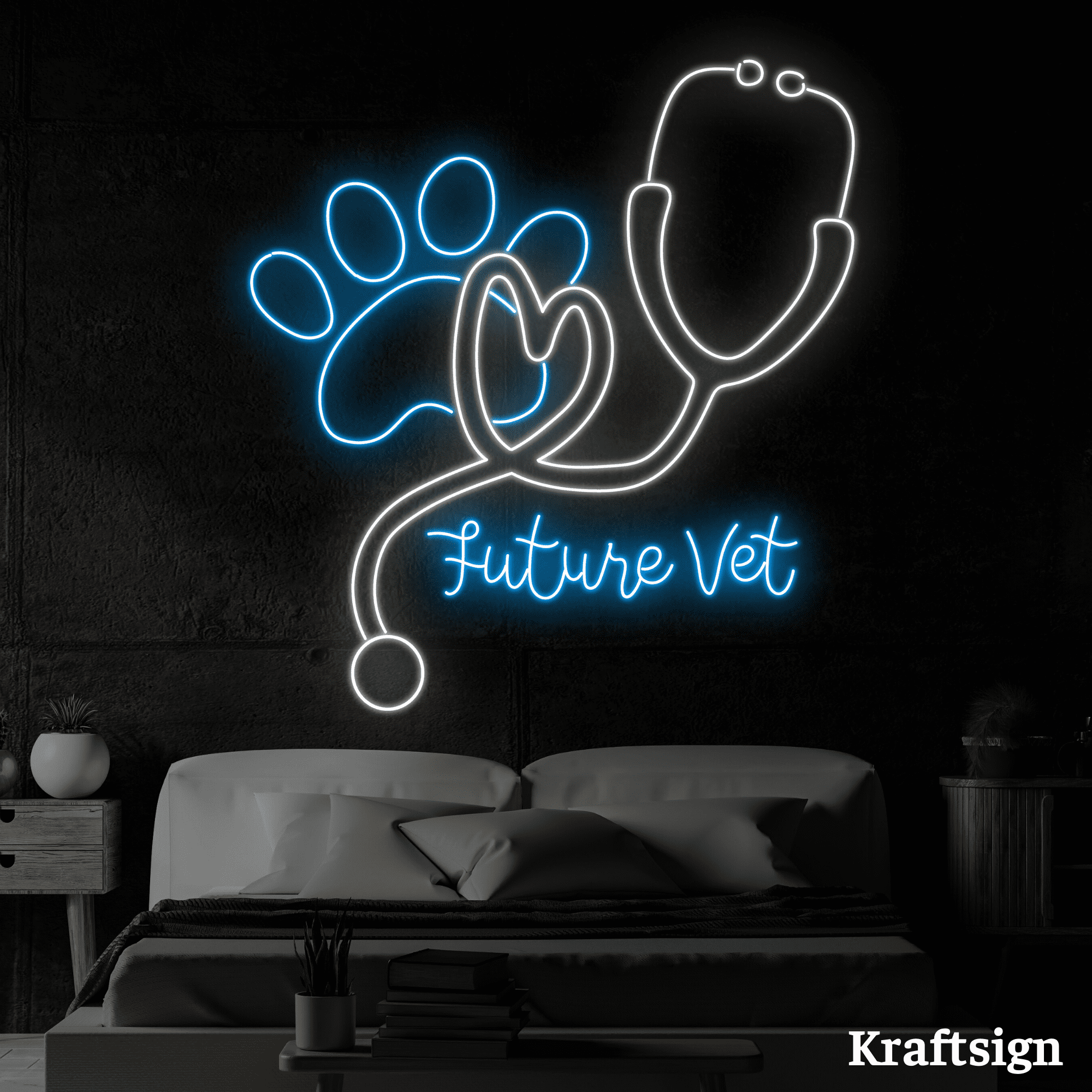 Craftnamesign Future Vet Neon Sign, Pet Spa LED Sign, Pet Grooming ...