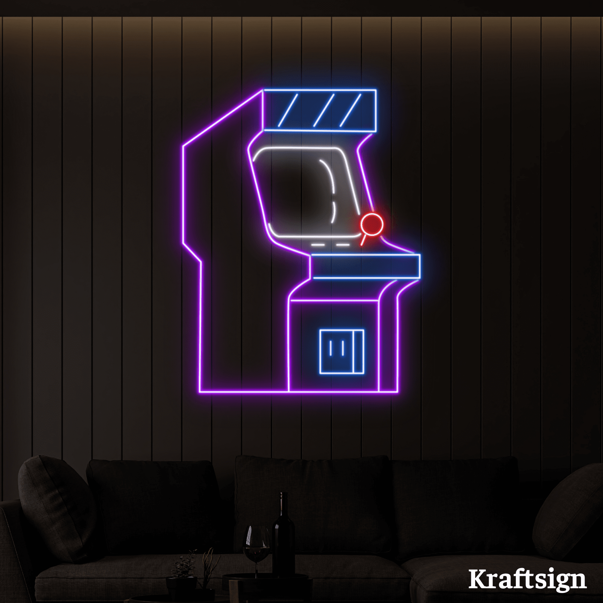 Craftnamesign Game Machine Neon Signs, Game Room Decor, Arcade LED Sign ...