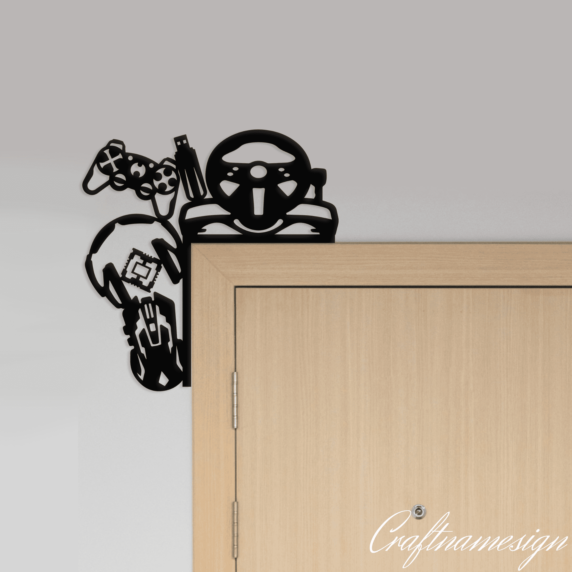 Craftnamesign Game Room Metal Door Corner, Game Room Home Decoration ...