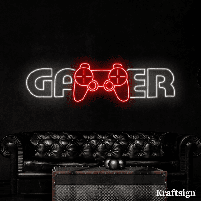 Craftnamesign Gamer Neon Sign, Game Controller LED Sign, Game Room ...