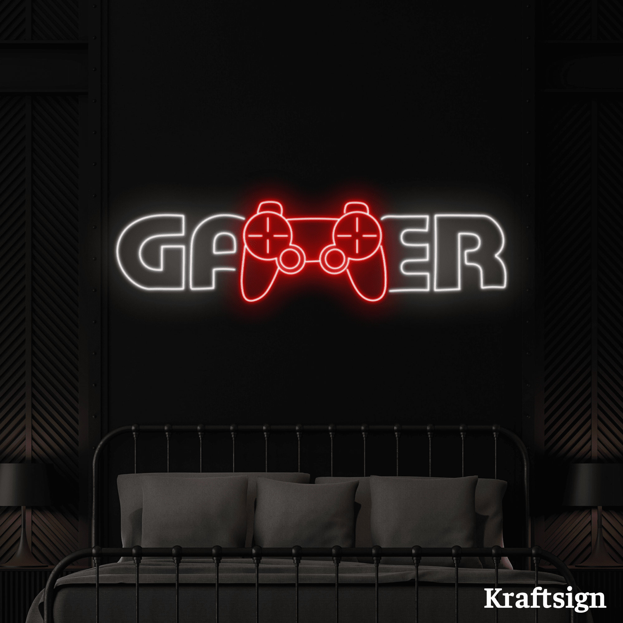 Craftnamesign Gamer Neon Sign, Game Controller LED Sign, Game Room ...