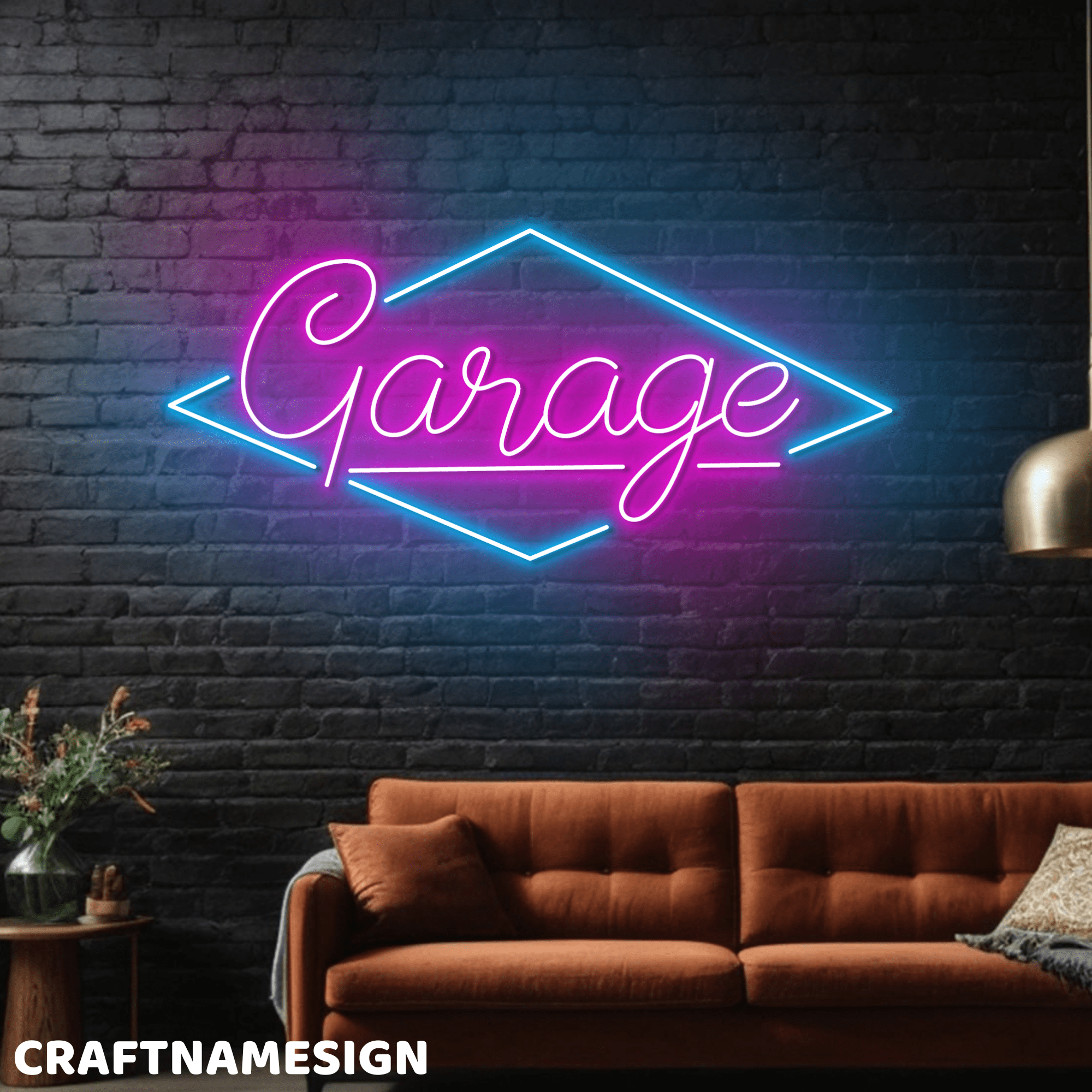 Craftnamesign Garage Neon Sign, Home Garage Wall Sign, Car Repair Wall ...