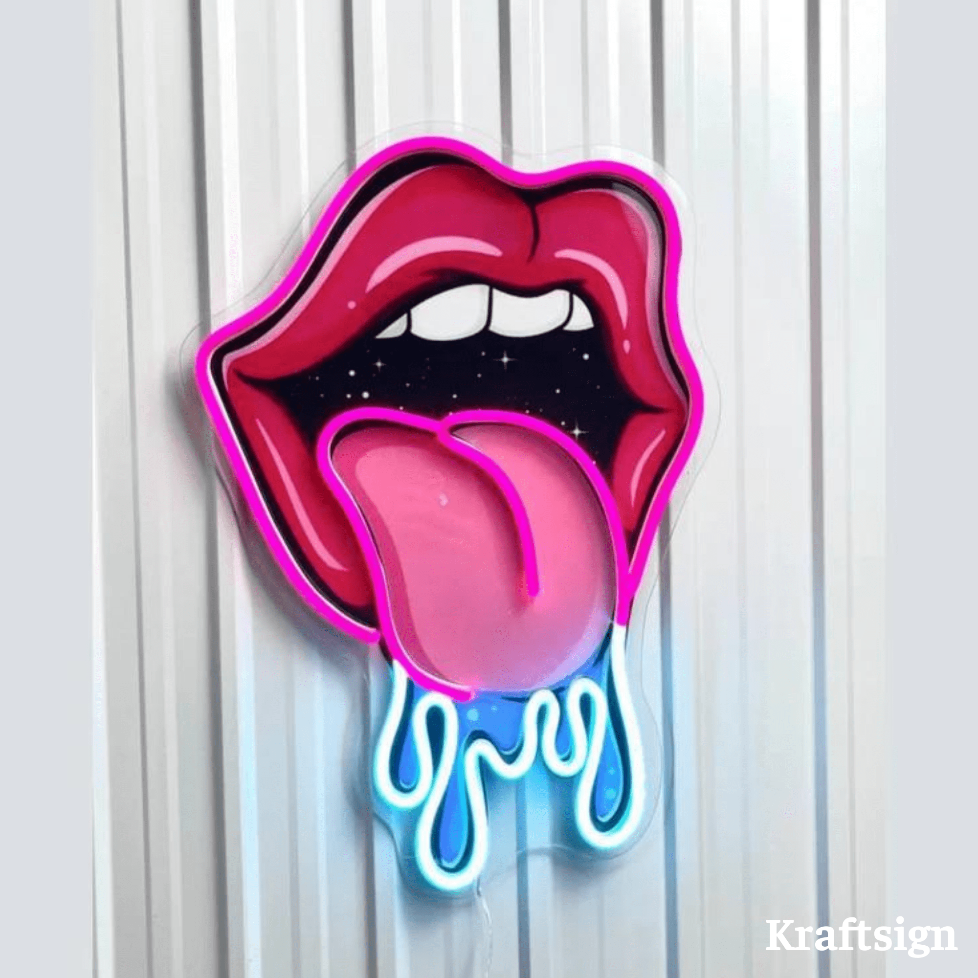 Craftnamesign Girl Lips Neon Acrylic Print Sign, Beauty Room Decor ...