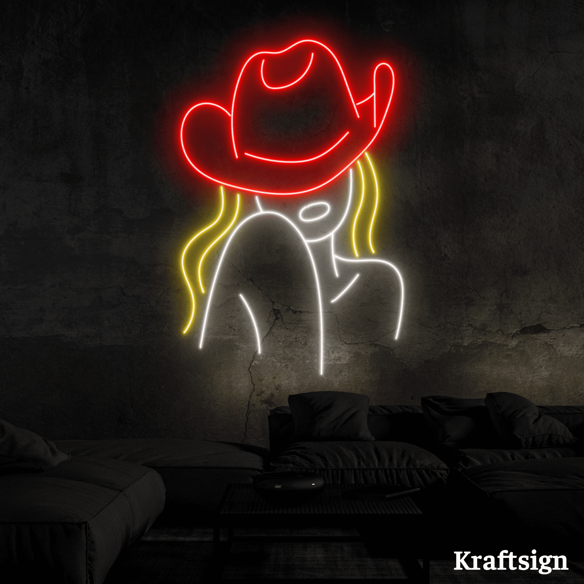 Craftnamesign Girl Neon Sign,Cowgirl LED Sign,Girl Room Decor,Gift For ...