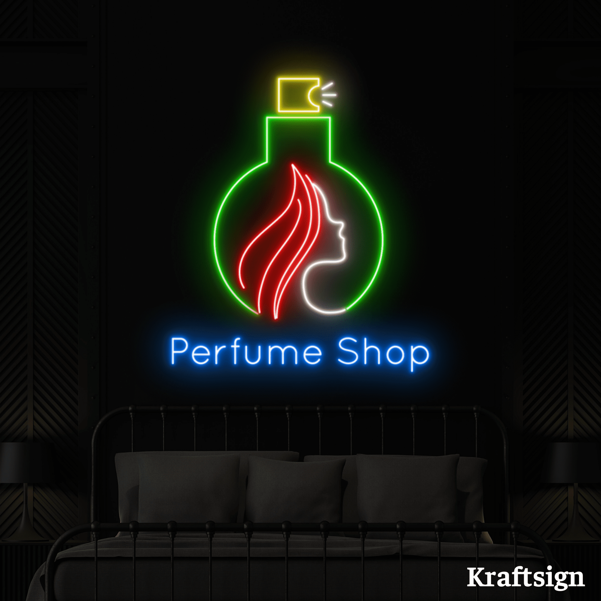 Craftnamesign Girl Perfume Neon Sign, Perfume Shop LED Sign, Shop Wall ...