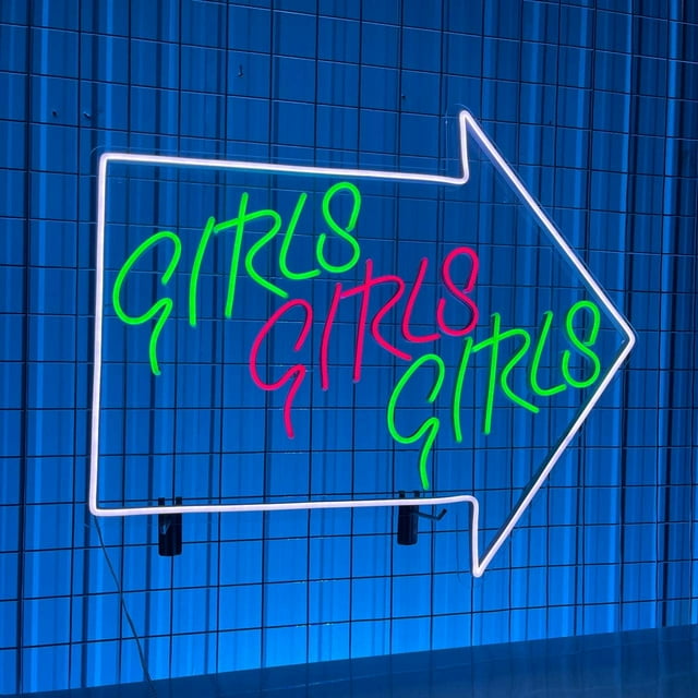 Craftnamesign Girls Girls Girls Neon Sign, Bedroom Décor, Party Wall ...