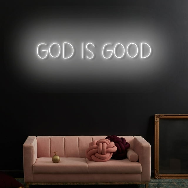 Craftnamesign God Is Good Neon Sign, God Is Good Led Light Decor ...