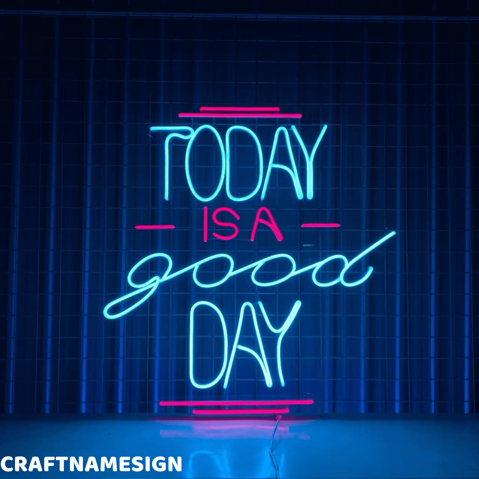 Craftnamesign Good Day Neon Sign, Office Business Wall Art, Home Living ...
