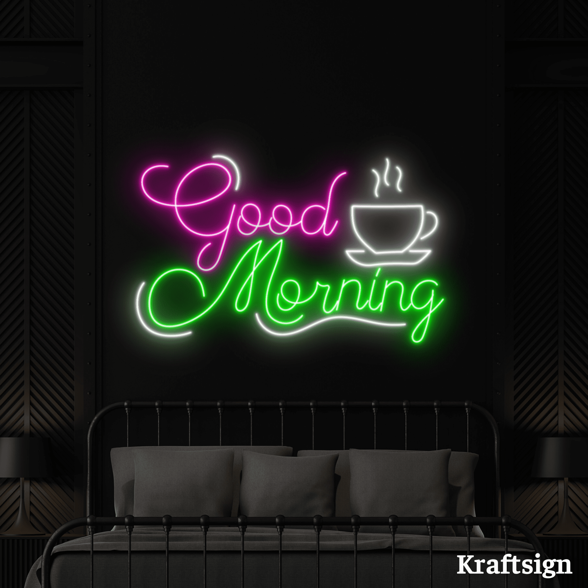 Craftnamesign Good Morning Neon Sign, Coffee Shop Decor, Shop Wall Art ...