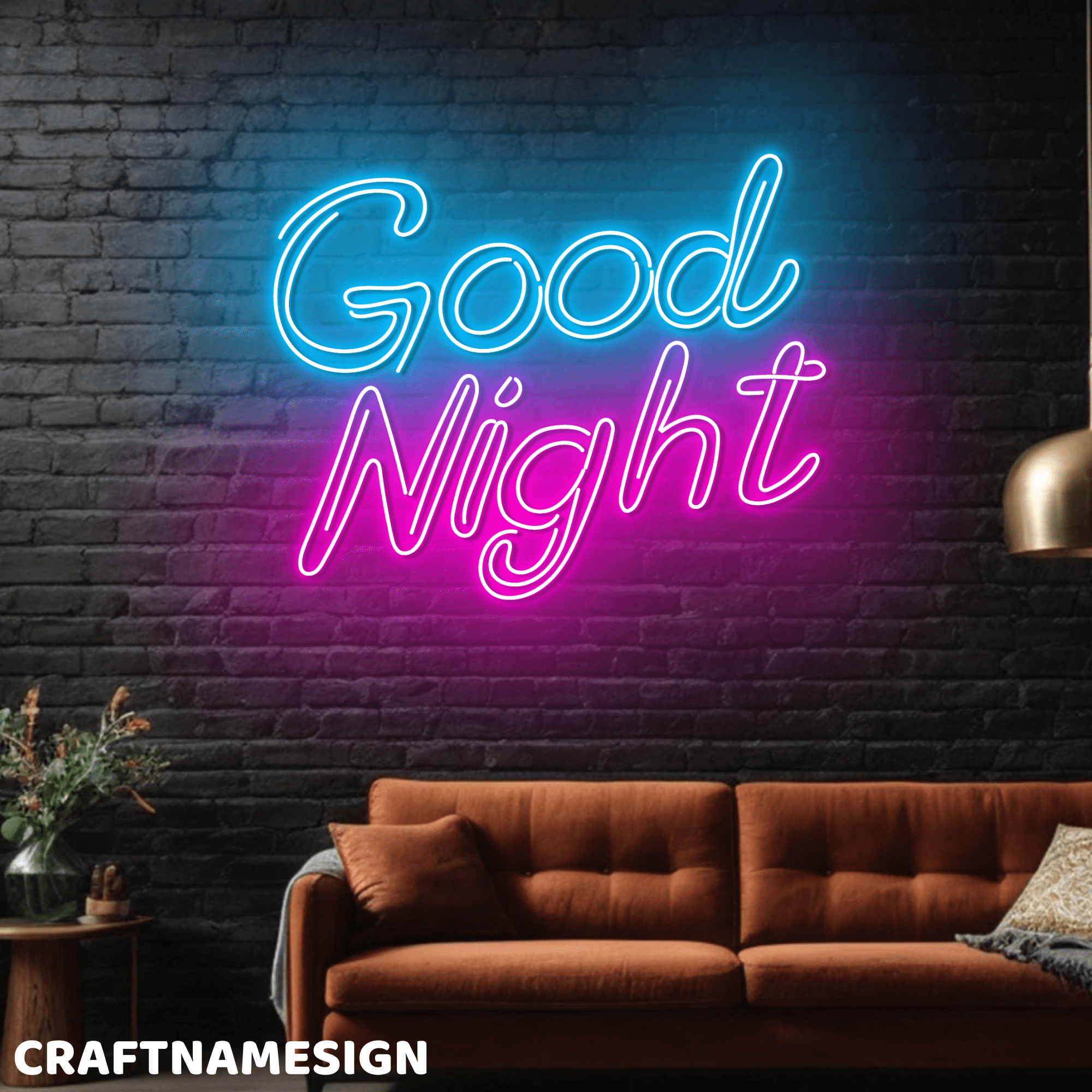 Craftnamesign Good Night Neon Light For Wall Decor, Bedroom LED Wall ...