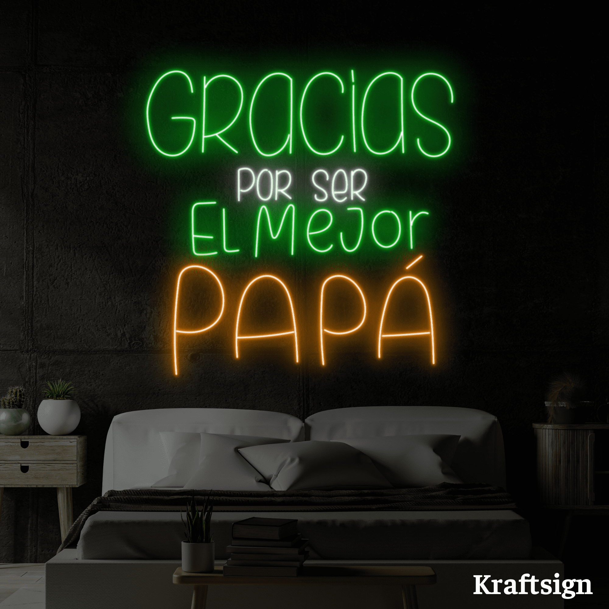 Craftnamesign Gracias Por Ser El Mejor Papá Neon Sign,Father Day Gift ...