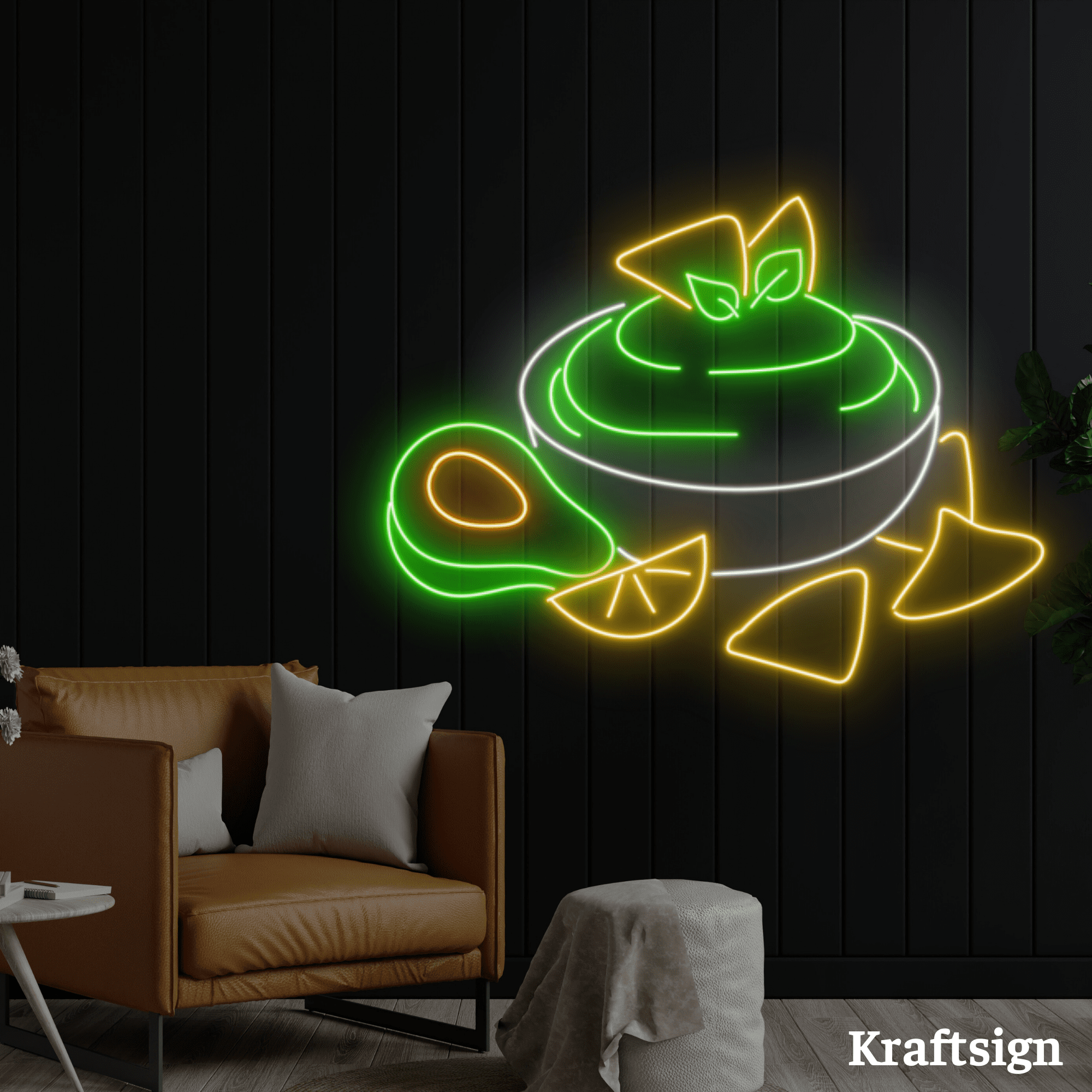 Craftnamesign Guacamole Neon Sign, Mexico Restaurant Decor, Avocado ...
