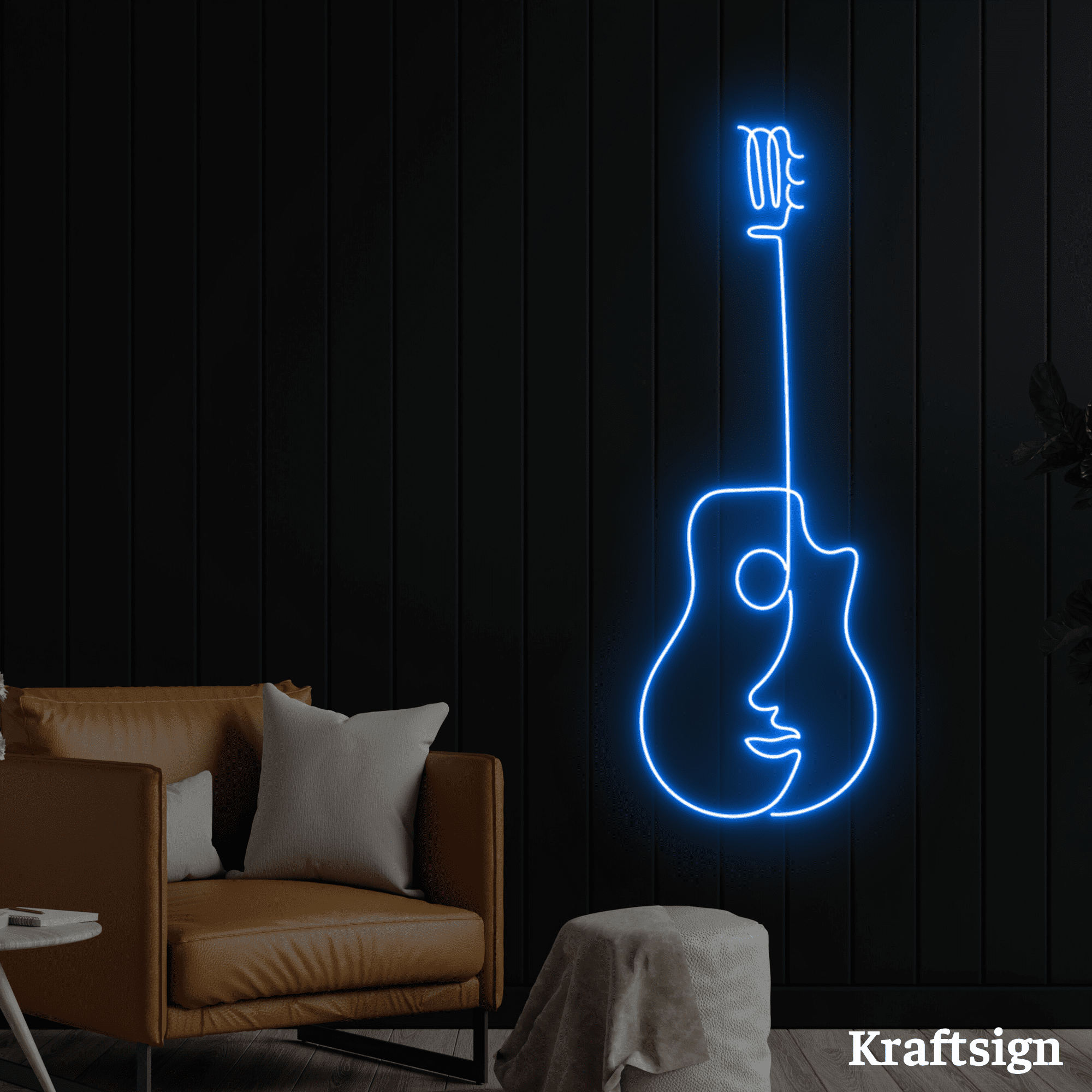 Craftnamesign Guitar Neon LED Sign, Guitar Shop Decor, Guitarist Gifts ...
