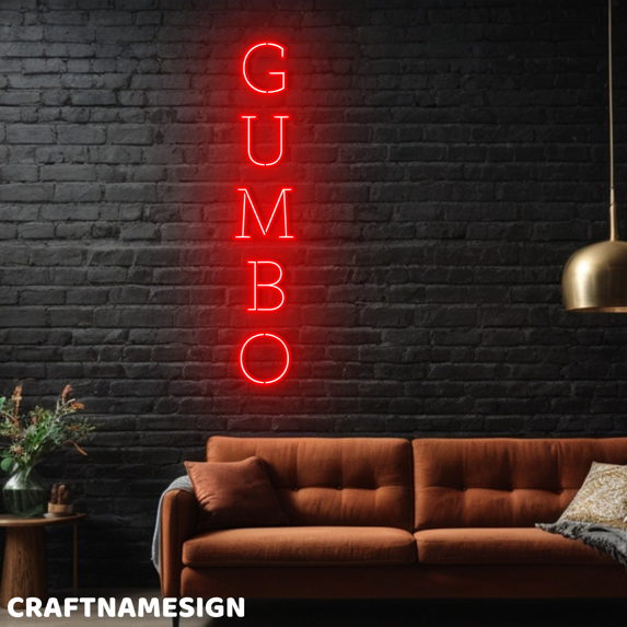 Craftnamesign Gumbo Neon Sign, Restaurant Wall Art, Open Sign Wall ...
