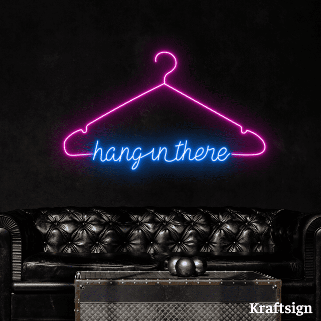 Craftnamesign Hang In There Neon Sign Clothes Shop Decor Bedroom Wall