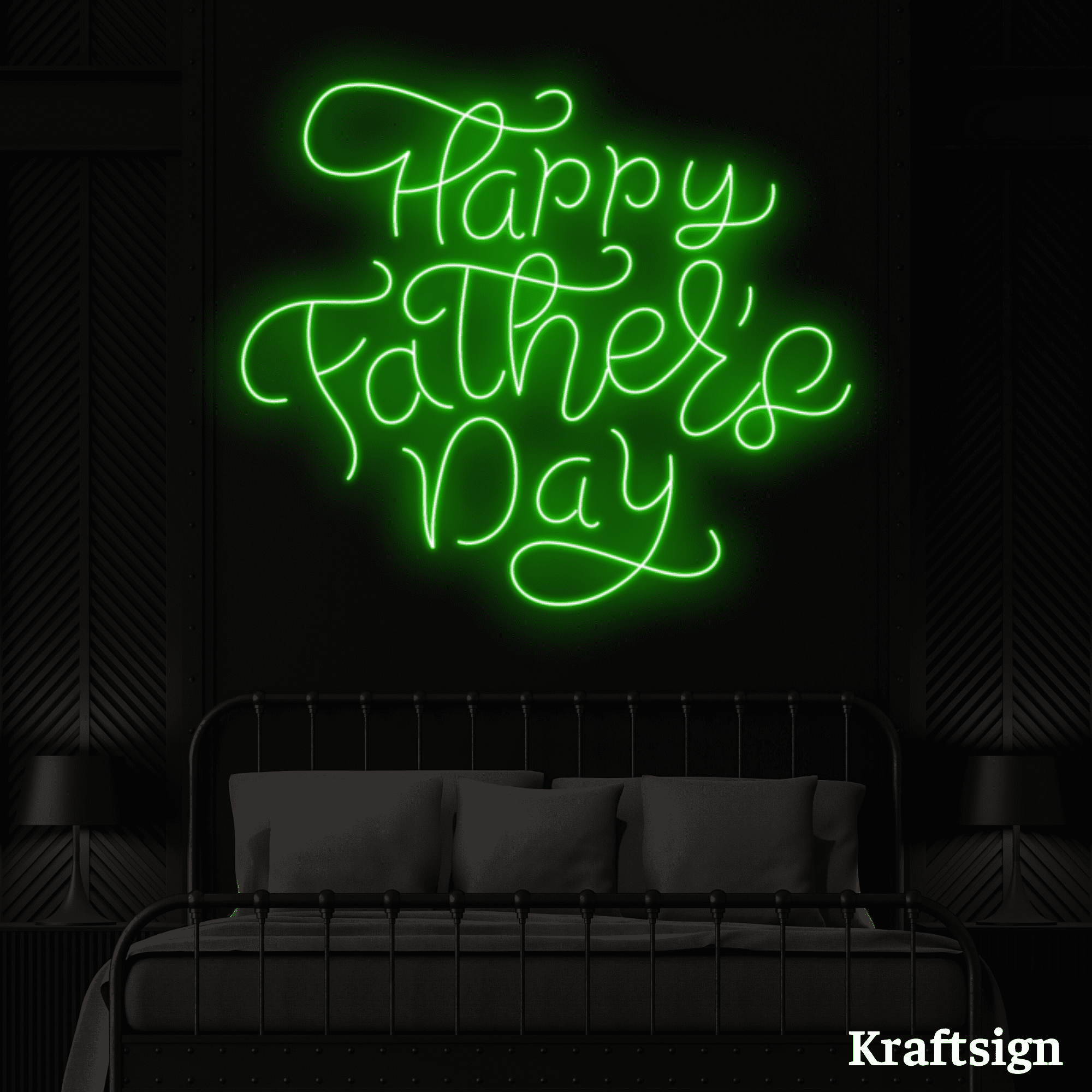 Craftnamesign Happy Father Day Neon LED Sign, Father Day Gifts, Room ...