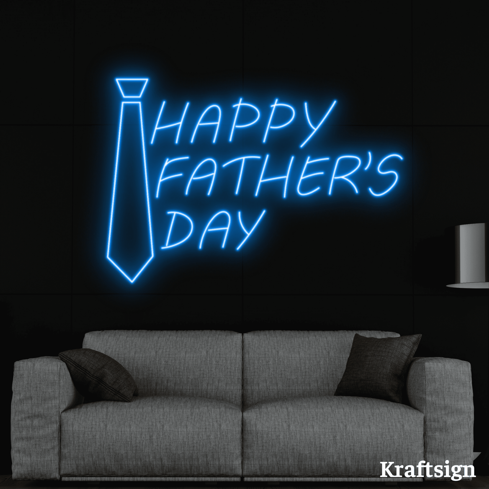 Craftnamesign Happy Father's Day Neon LED Sign, Dad Gifts, Bedroom ...