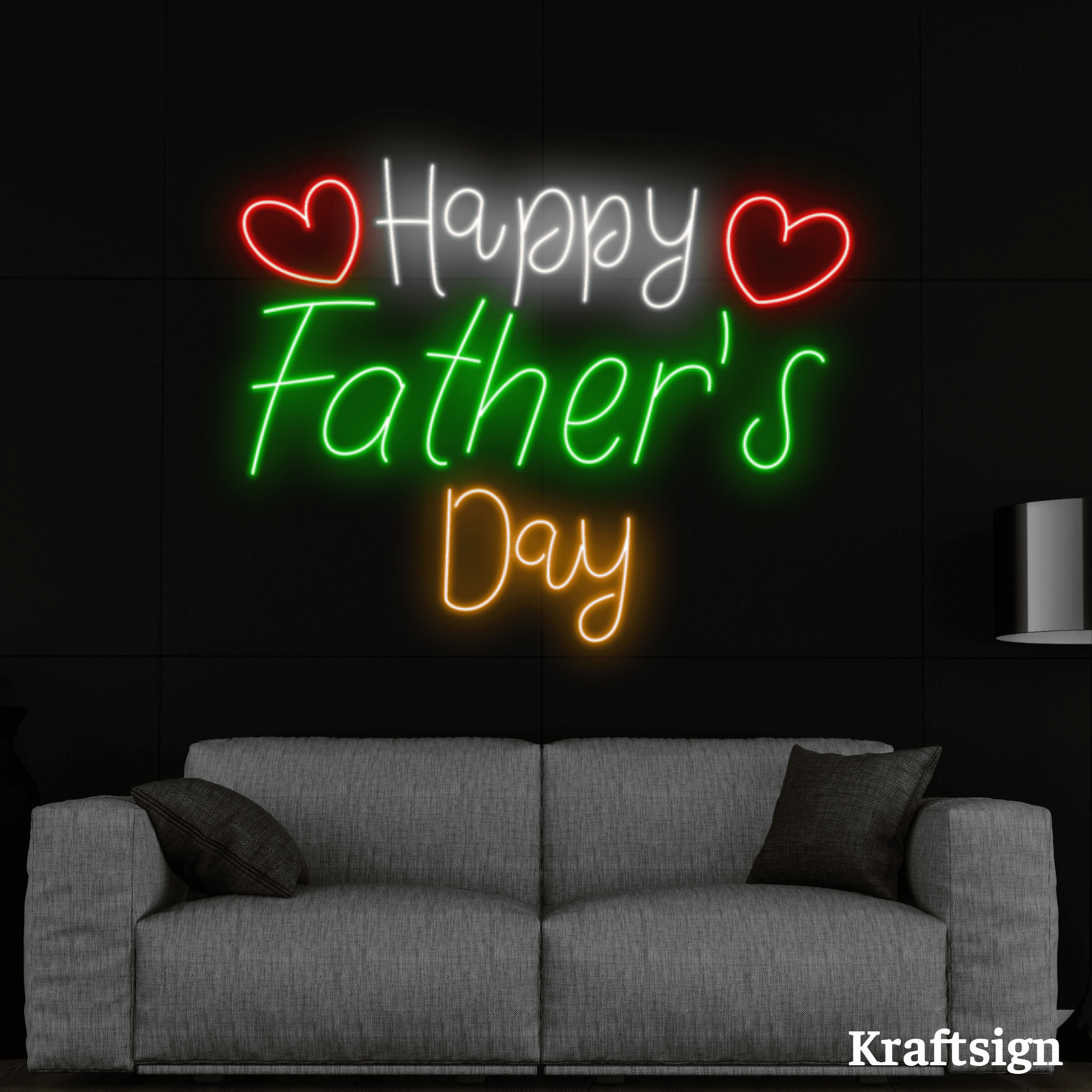 Craftnamesign Happy Father's Day Neon Sign, Dad Gifts, Father Day Decor ...
