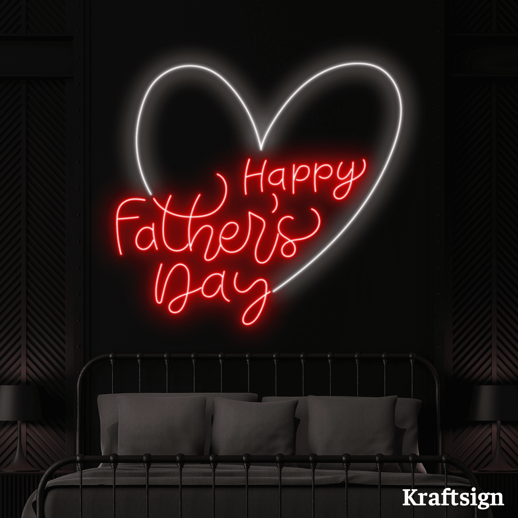 Craftnamesign Happy Father's Day Neon Sign, Father's Day Decor, Dad ...