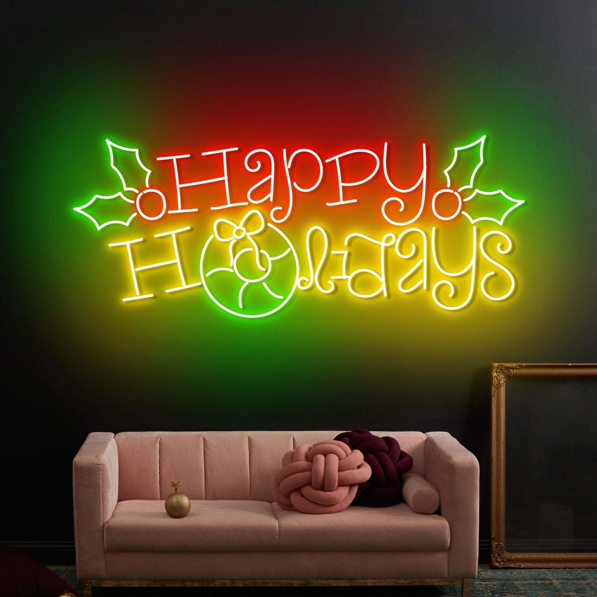 Craftnamesign Happy Holiday Neon Art, Happy New Year Led Sign ...