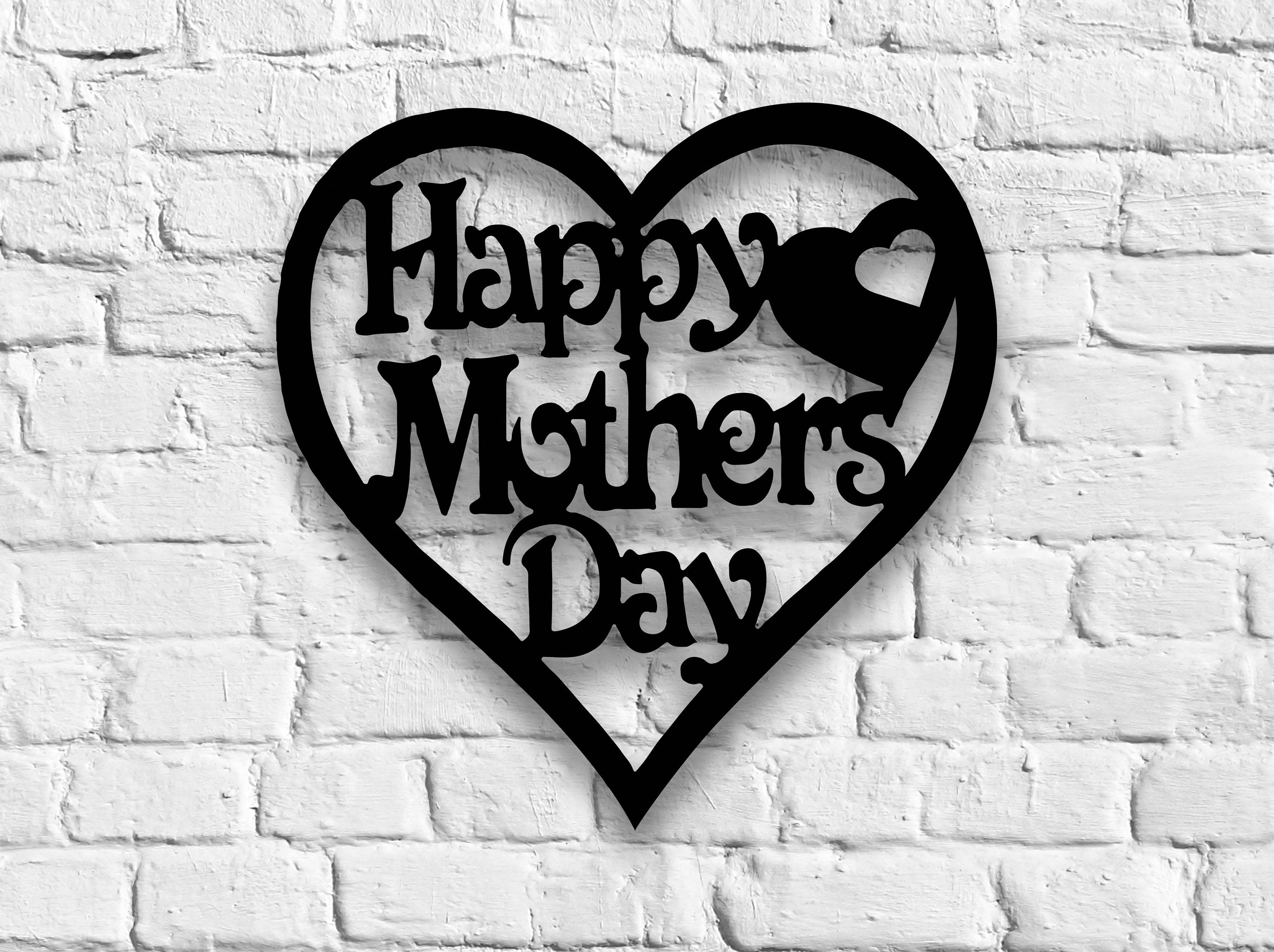 Craftnamesign Happy Mothers Day Metal Sign LED Light, Gifts For Mom ...