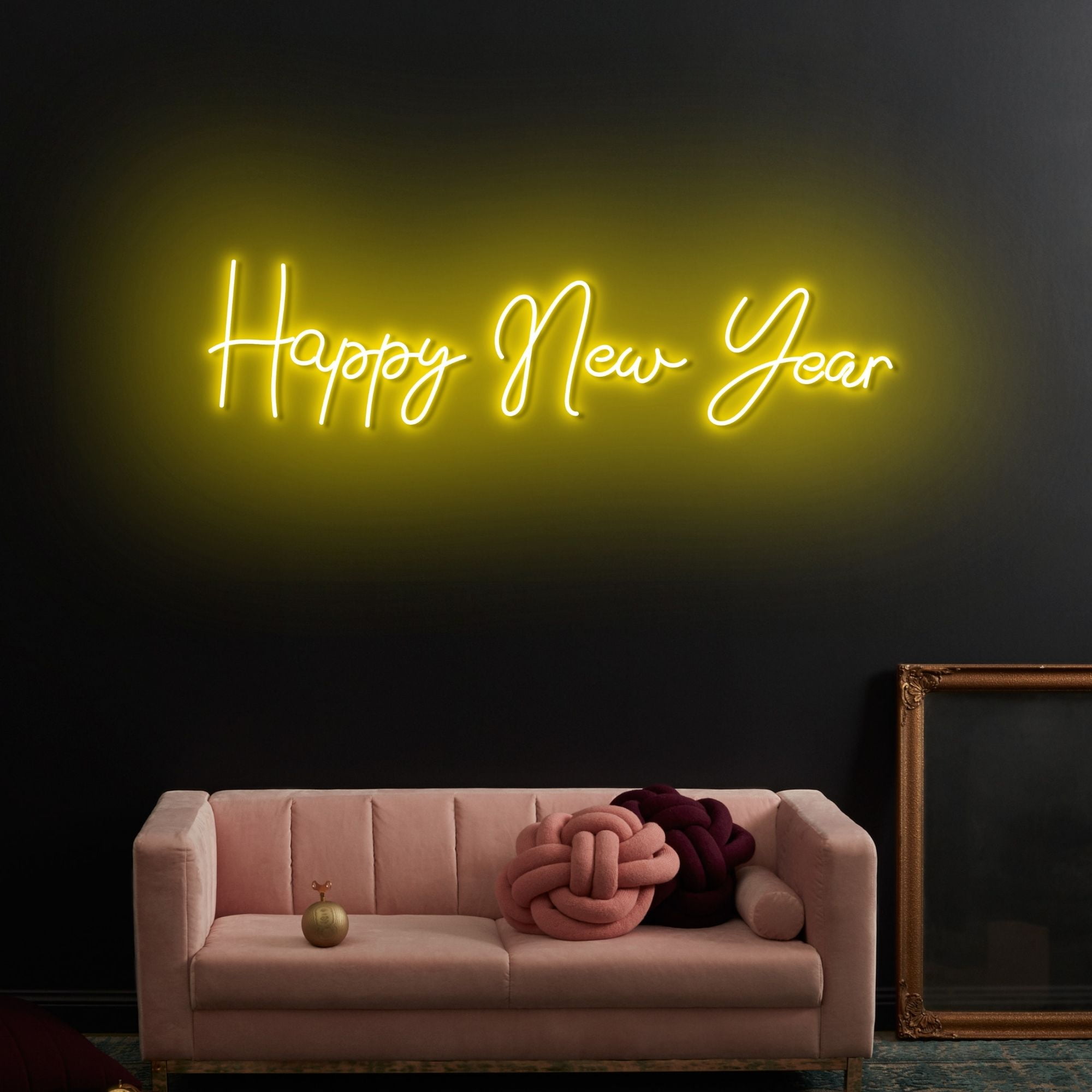 Craftnamesign Happy New Year Neon Art, New Year Party LED Light, Happy ...