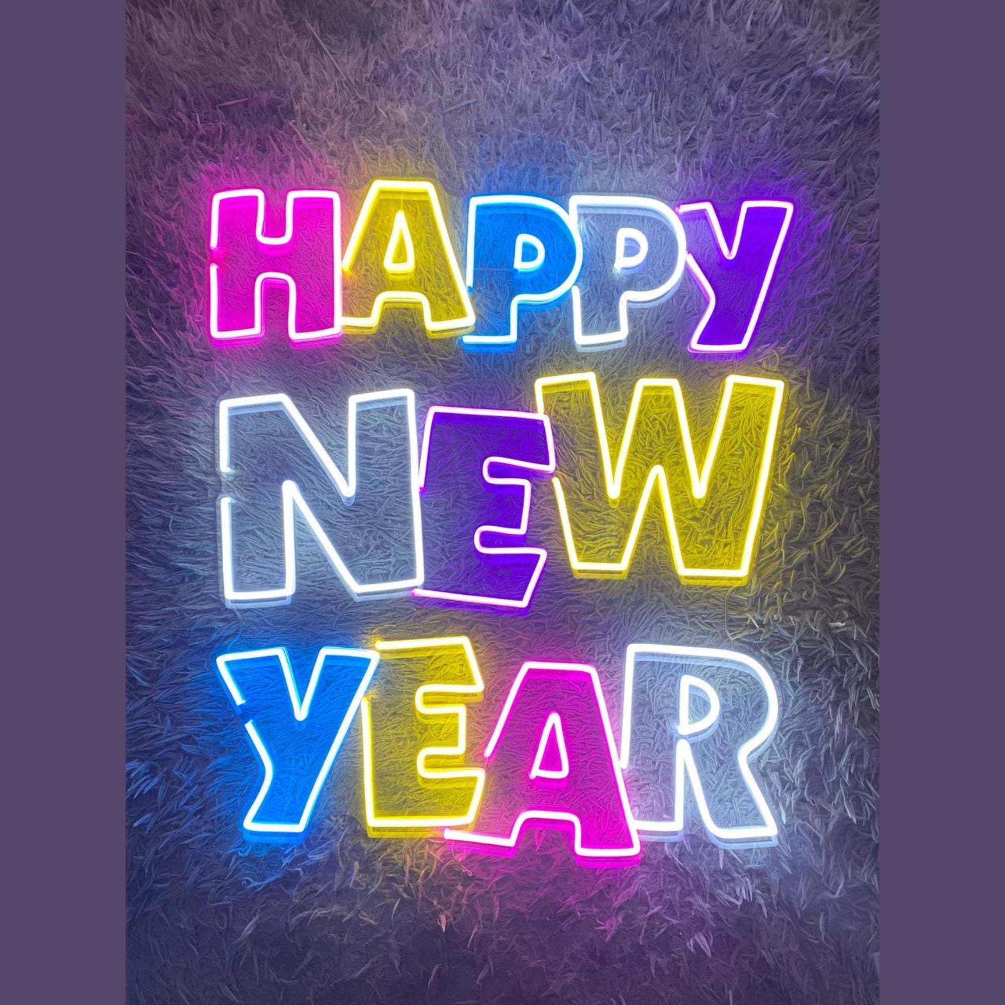 Craftnamesign Happy New Year Neon LED Light, Happy New Year Neon Sign ...