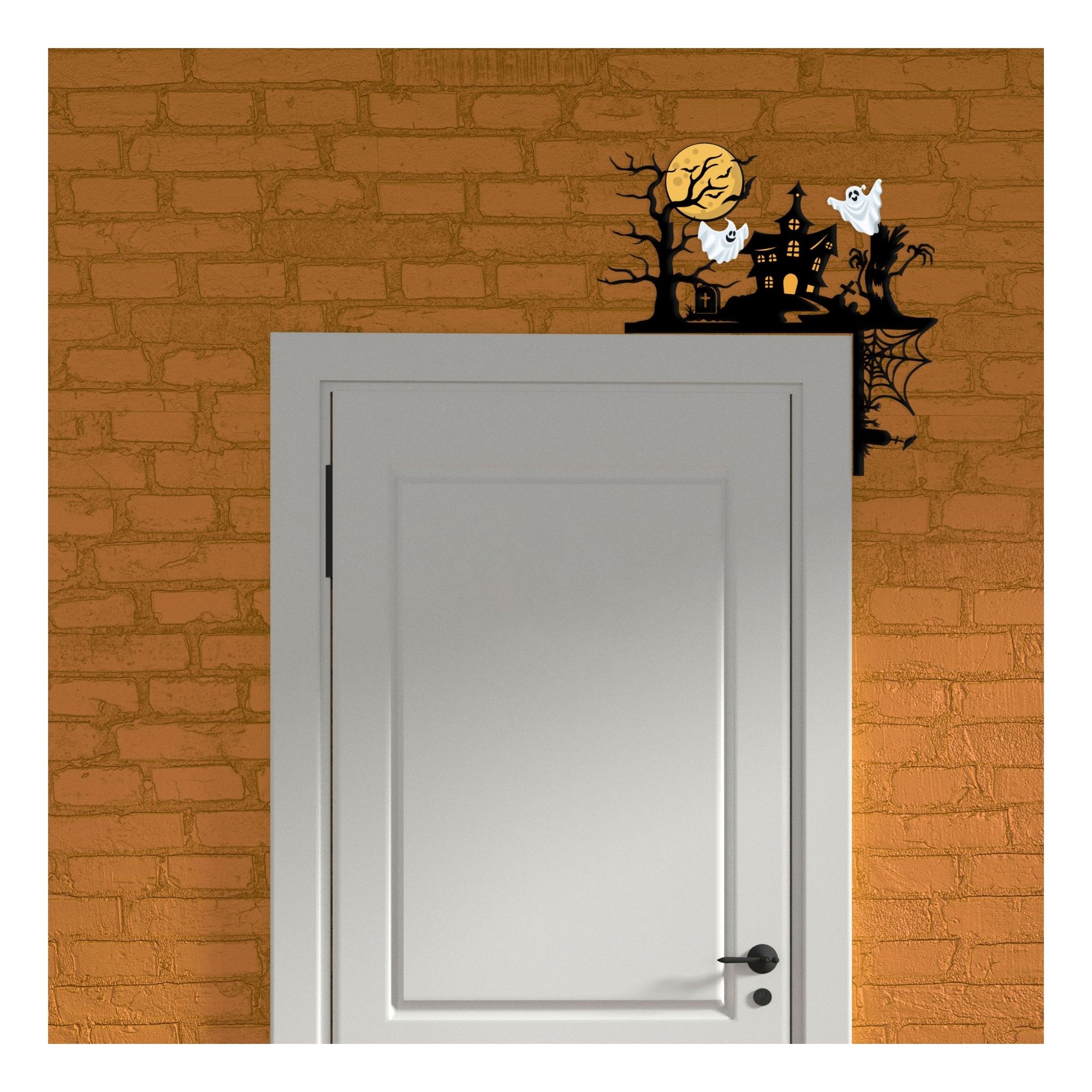 Craftnamesign Haunted House Metal Door Corner for Home Door, Halloween ...
