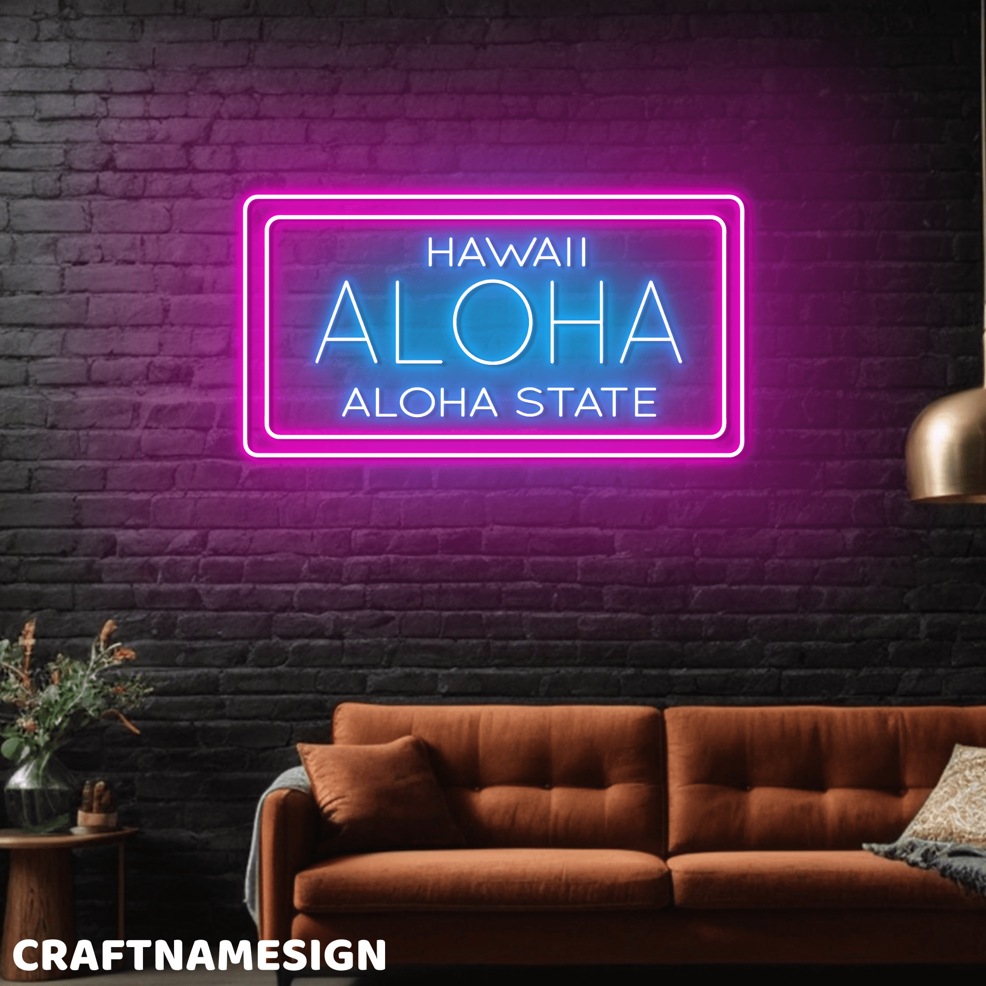Craftnamesign Hawaii Aloha Neon Light, Welcome Sign For Store Shop Wall ...