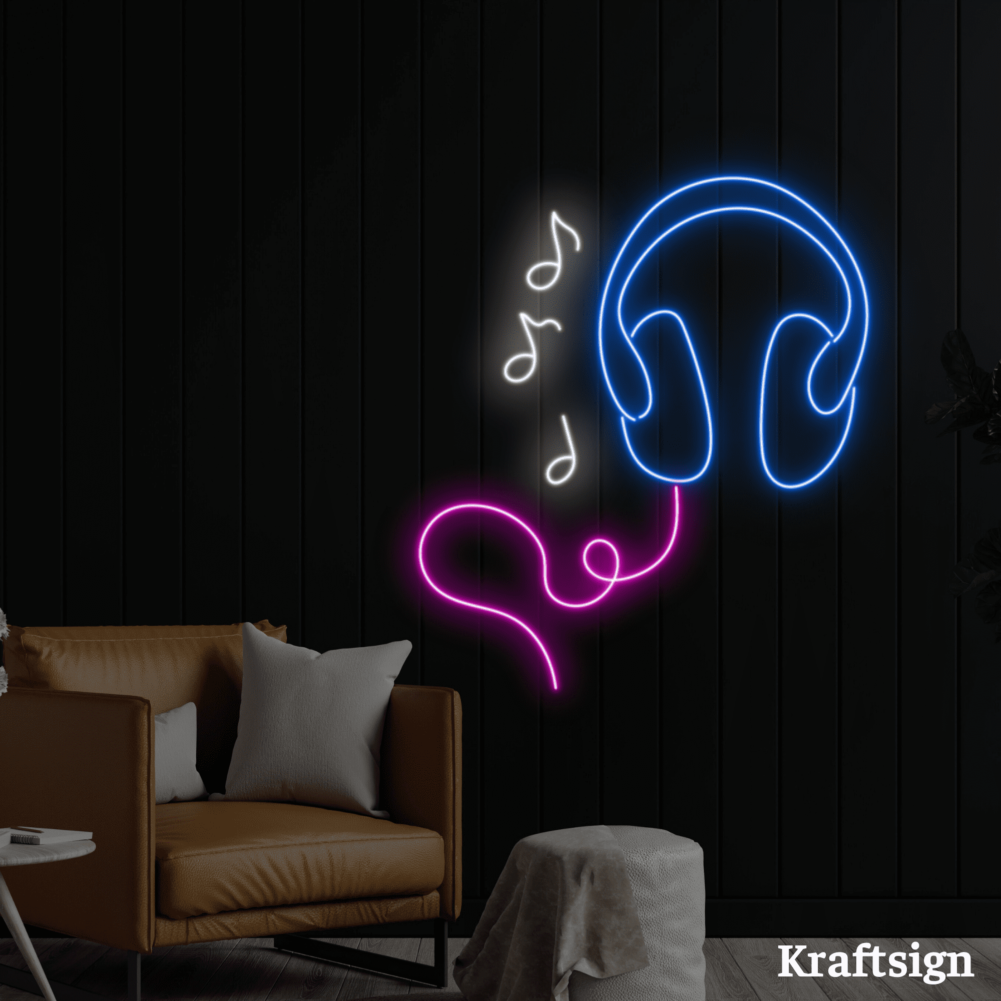 Craftnamesign Headphone Neon Sign, Music Studio Decor, Headphone Shop ...